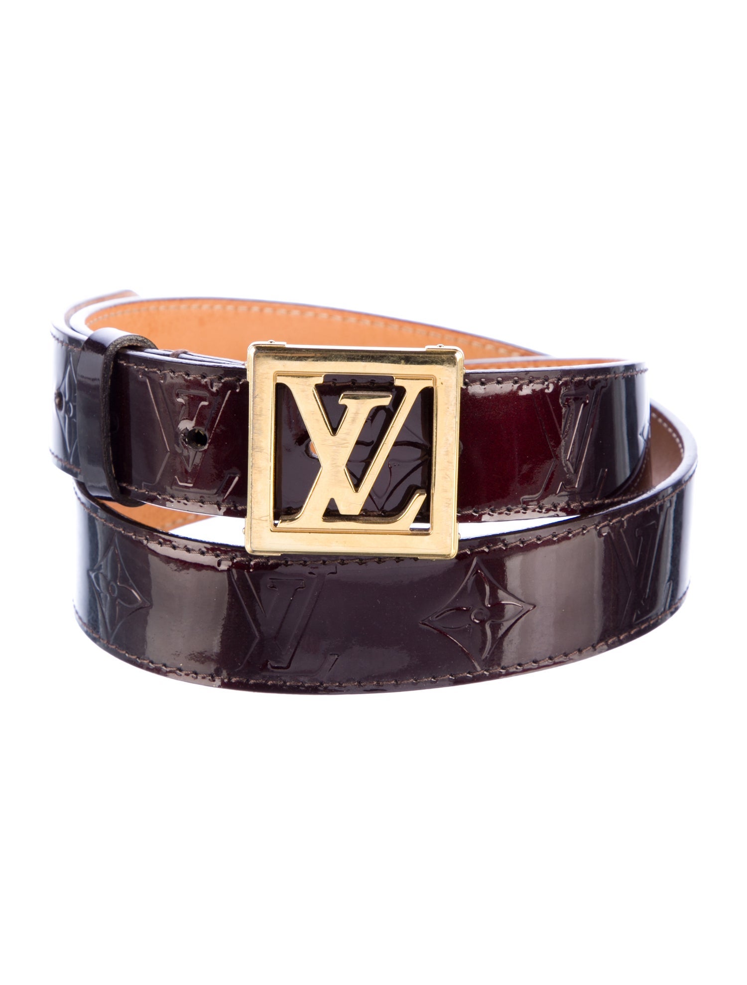 Louis Vuitton 2010 LV Monogram Belt - Burgundy Belts, Accessories ...