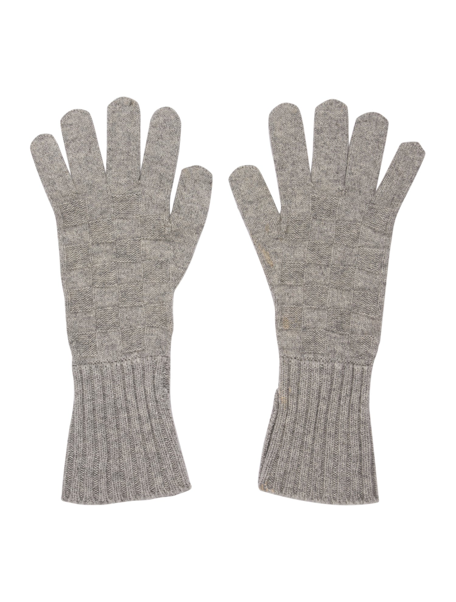 Louis Vuitton Damier Helsinki Cashmere Gloves - Grey Gloves & Mittens ...