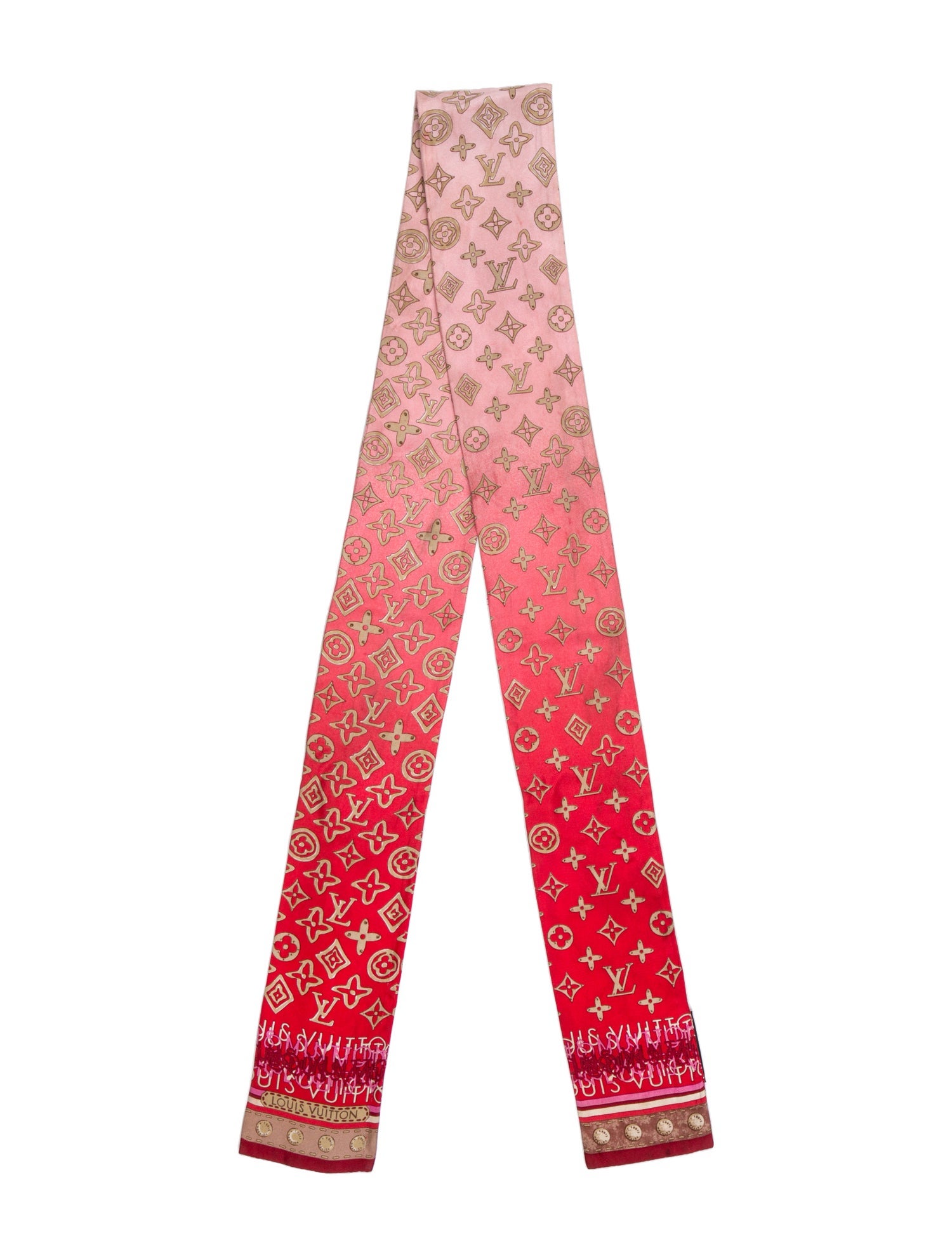 Louis Vuitton Silk LV Monogram Scarf - Brown Scarves and Shawls ...