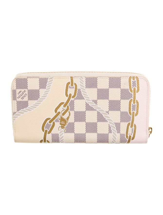 Louis Vuitton Damier Azur Pattern Coated Canvas Zippy Wallet - Neutrals ...