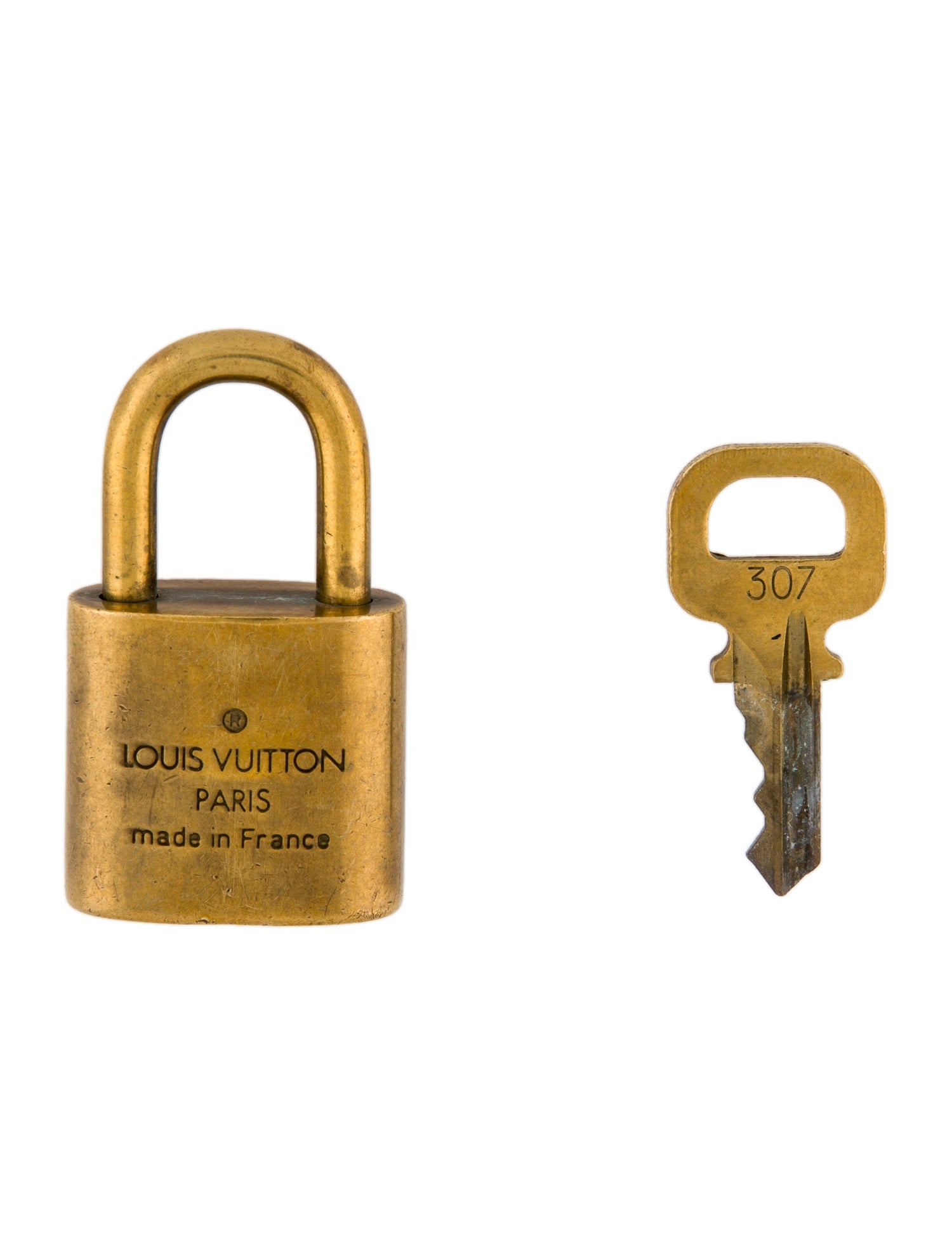 Louis Vuitton Brass Lock & Key Set - Gold Bag Accessories, Accessories ...