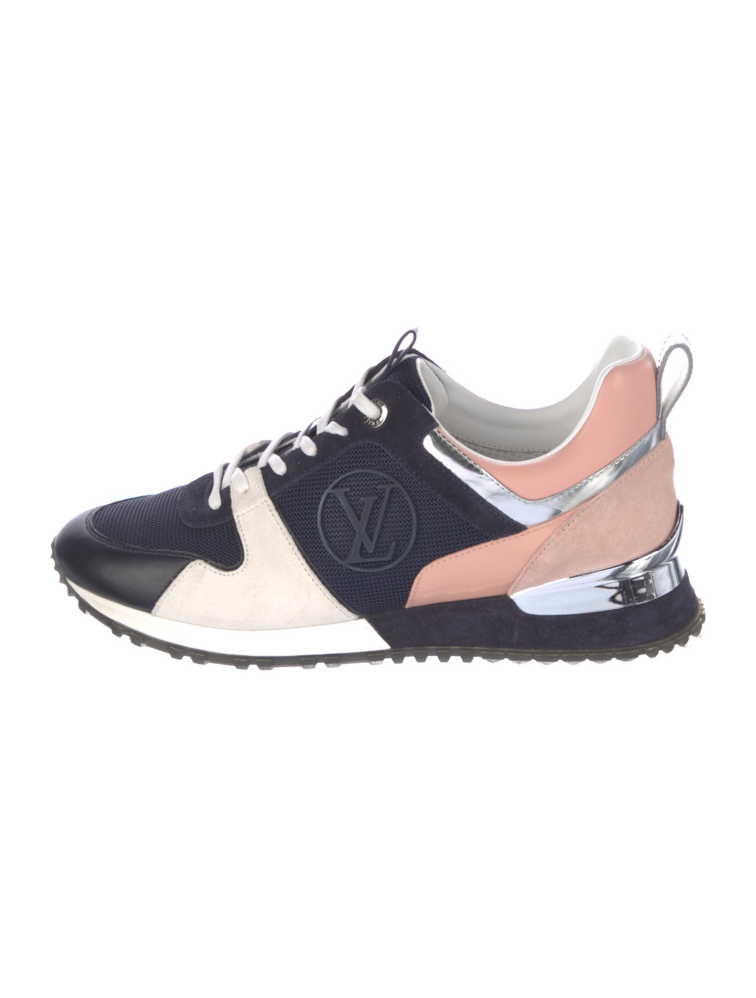 Louis Vuitton Suede Colorblock Pattern Athletic Sneakers - Blue ...