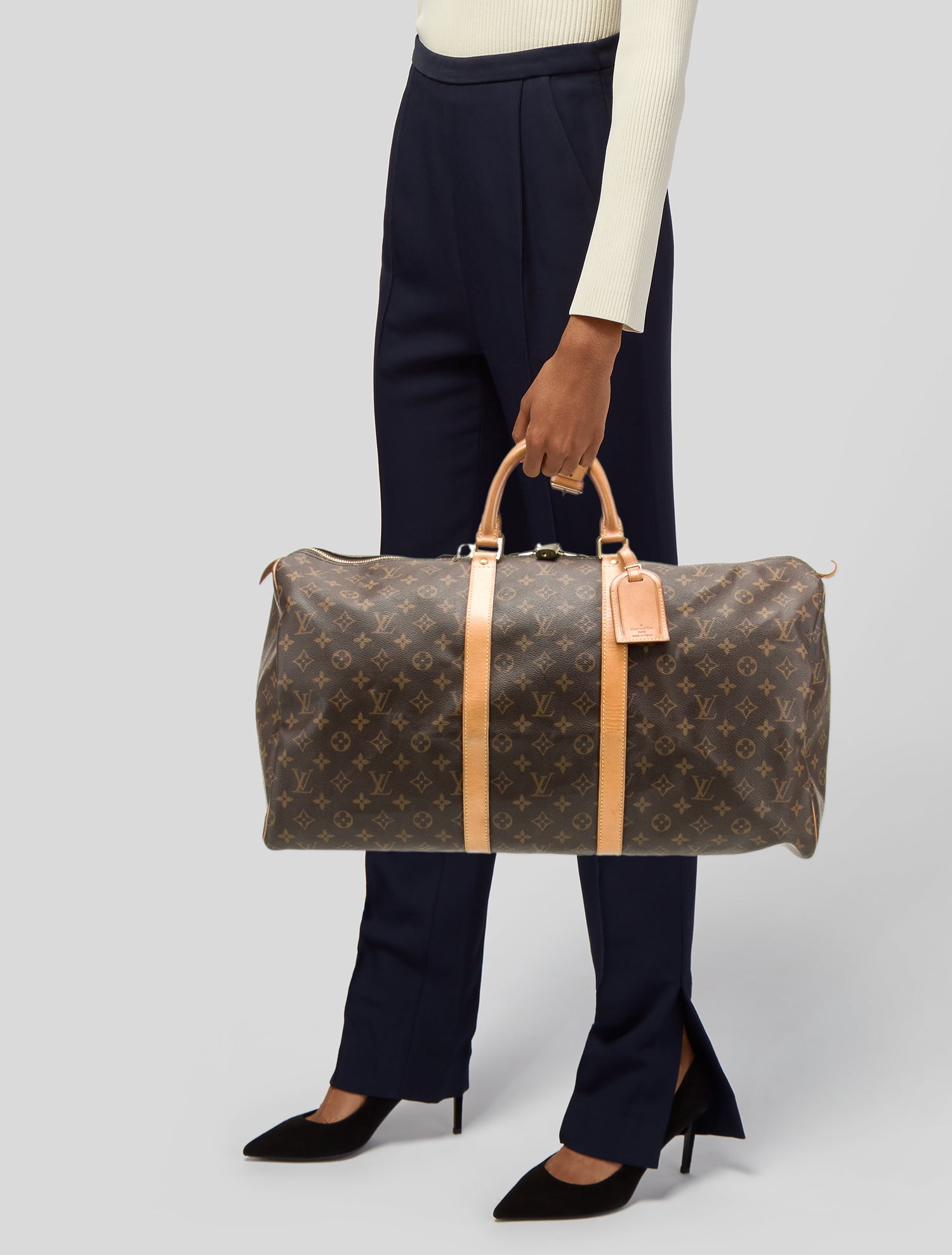 Louis Vuitton LV Monogram Keepall 50 Vintage - Brown Luggage and Travel ...