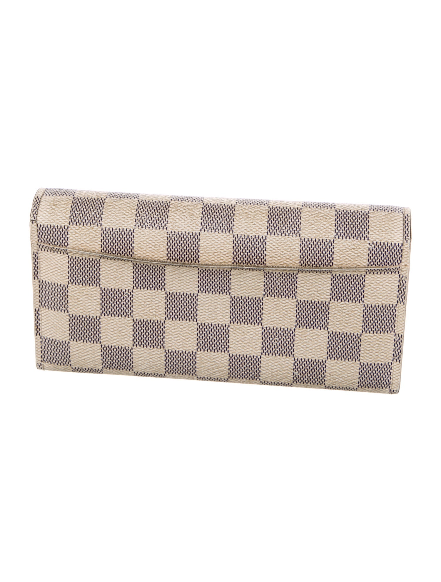 Louis Vuitton 2014 Damier Azur Pattern Sarah Wallet - Neutrals Wallets ...