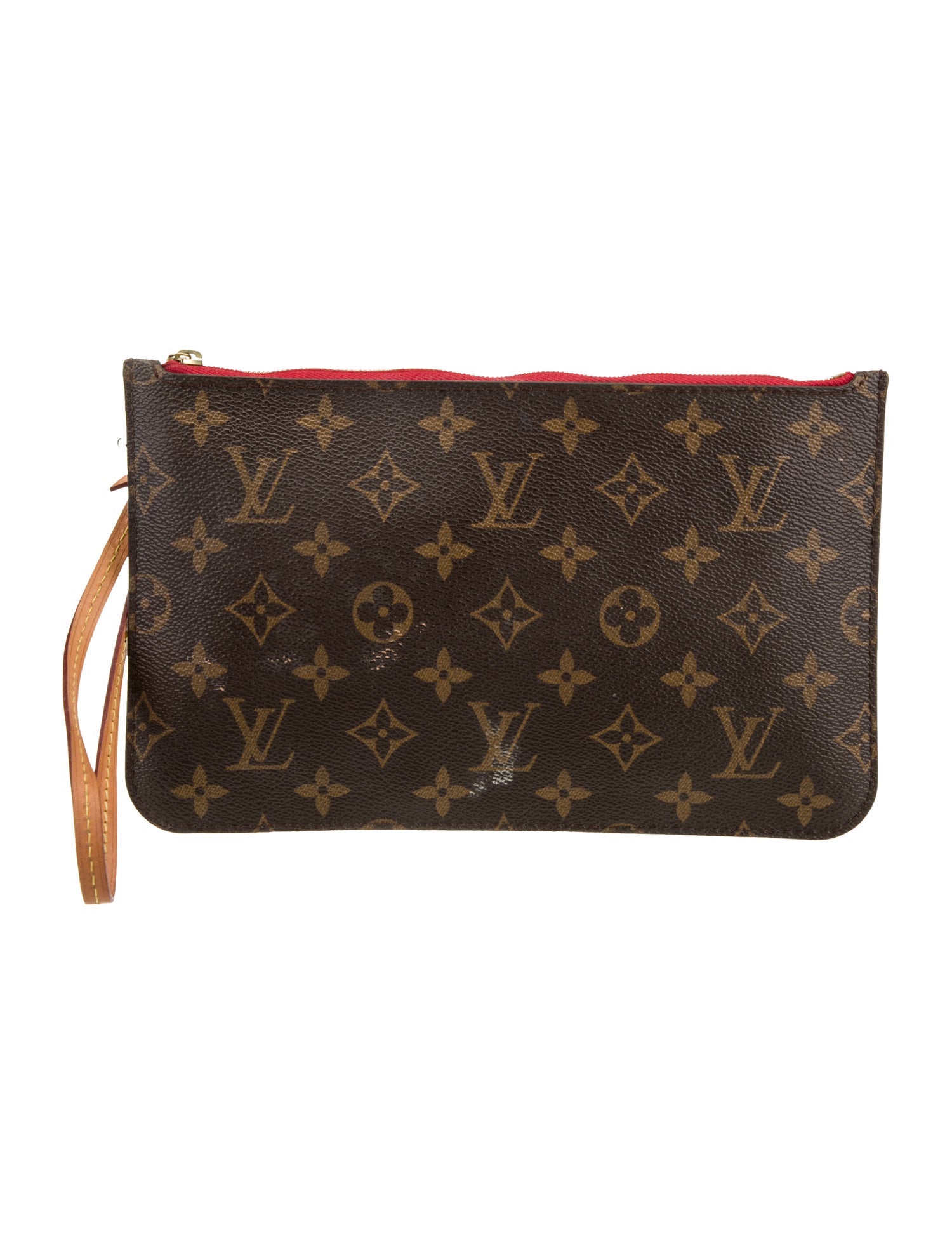 Louis Vuitton LV Monogram Neverfull Pouch - Brown Clutches, Handbags ...