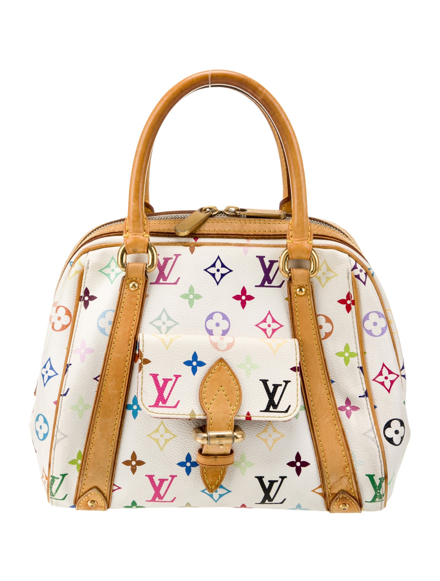 Louis Vuitton Monogram Multicolor Speedy 30 - White Handle Bags ...