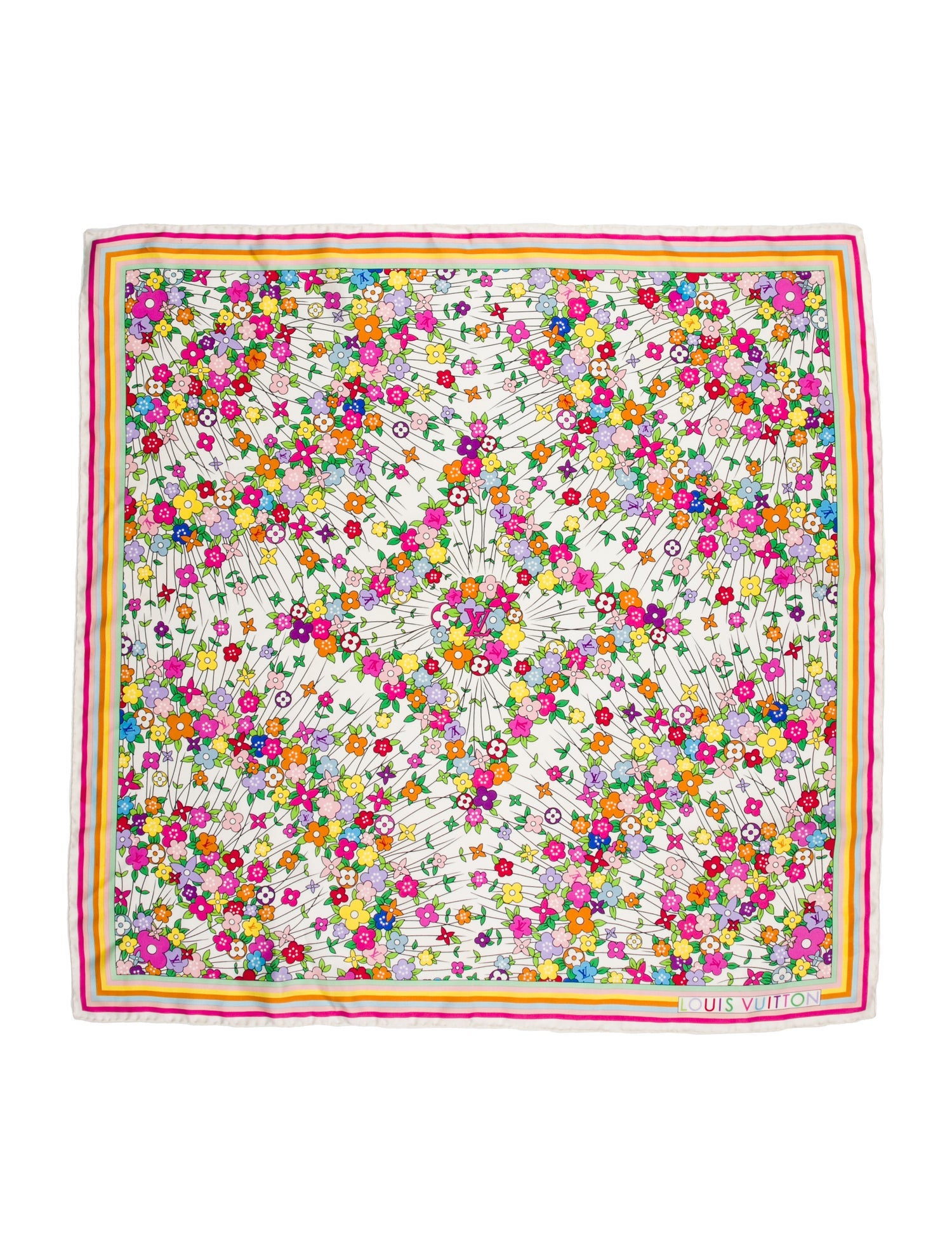 Louis Vuitton Silk LV Monogram Scarf - Neutrals Scarves and Shawls ...