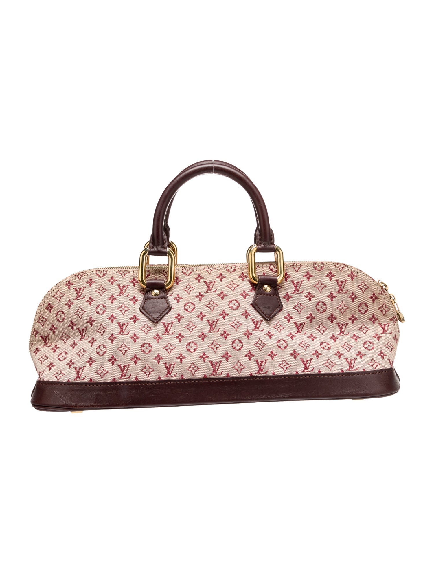 Louis Vuitton Monogram Mini Lin Alma Long Vintage - Burgundy Handle ...