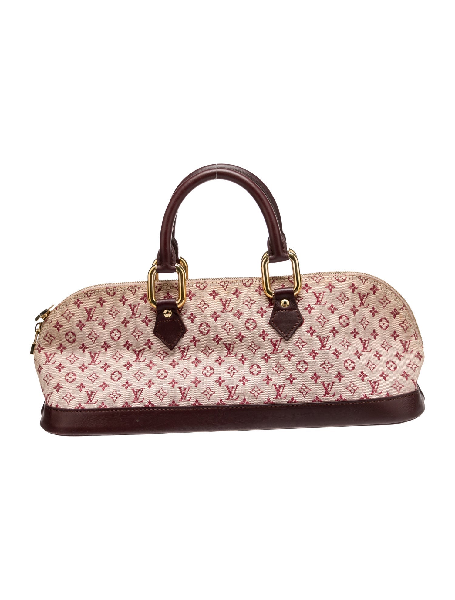 Louis Vuitton Monogram Mini Lin Alma Long Vintage - Burgundy Handle ...