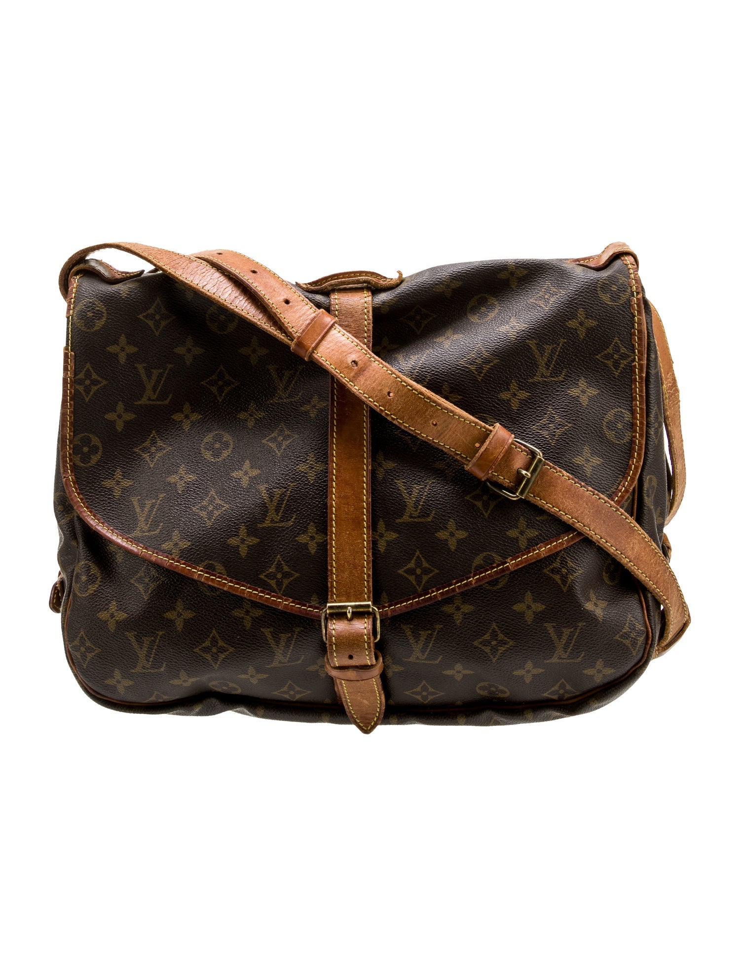 Louis Vuitton LV Monogram Saumur GM Vintage - Brown Crossbody Bags ...
