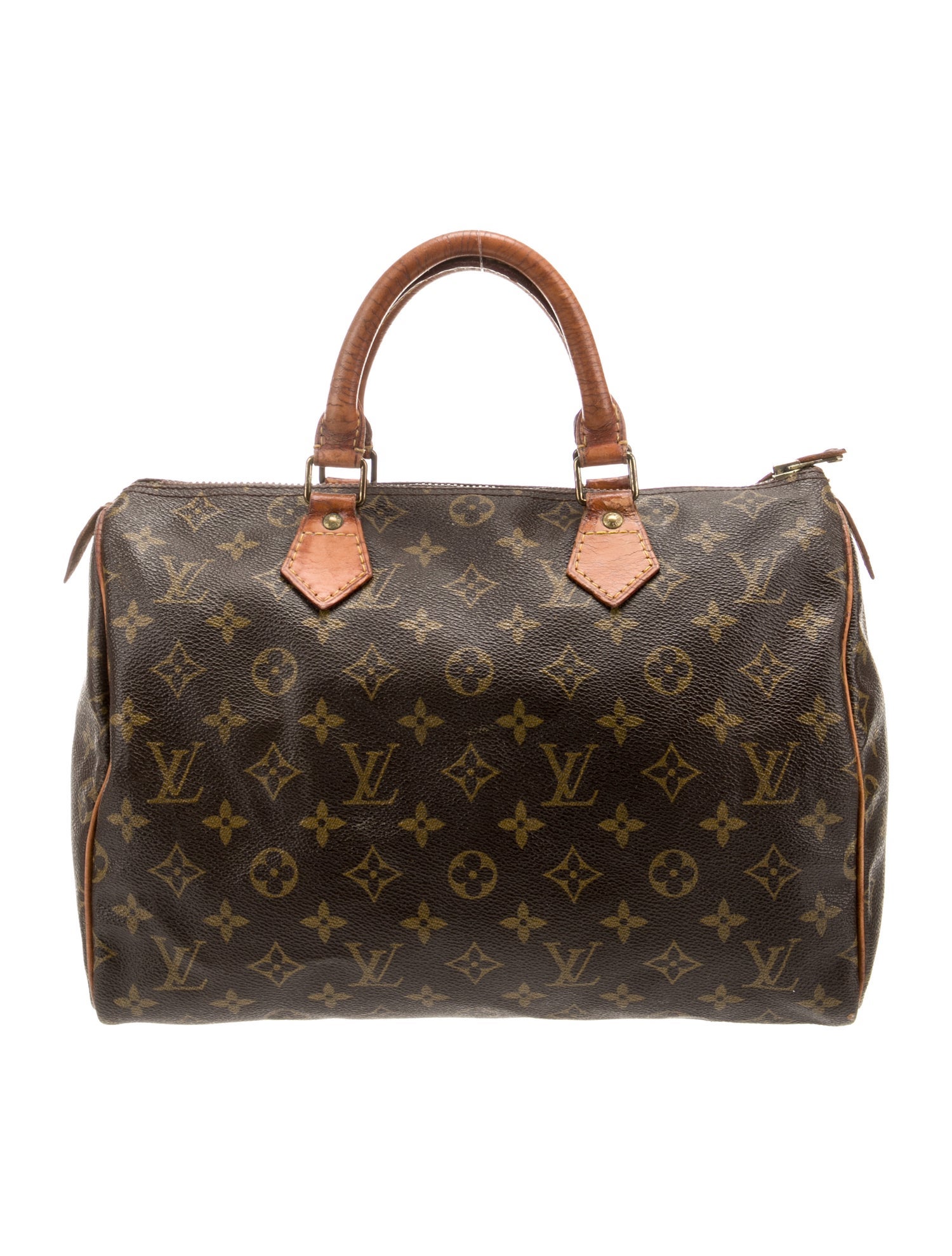 Louis Vuitton LV Monogram Speedy 30 Vintage - Brown Handle Bags ...