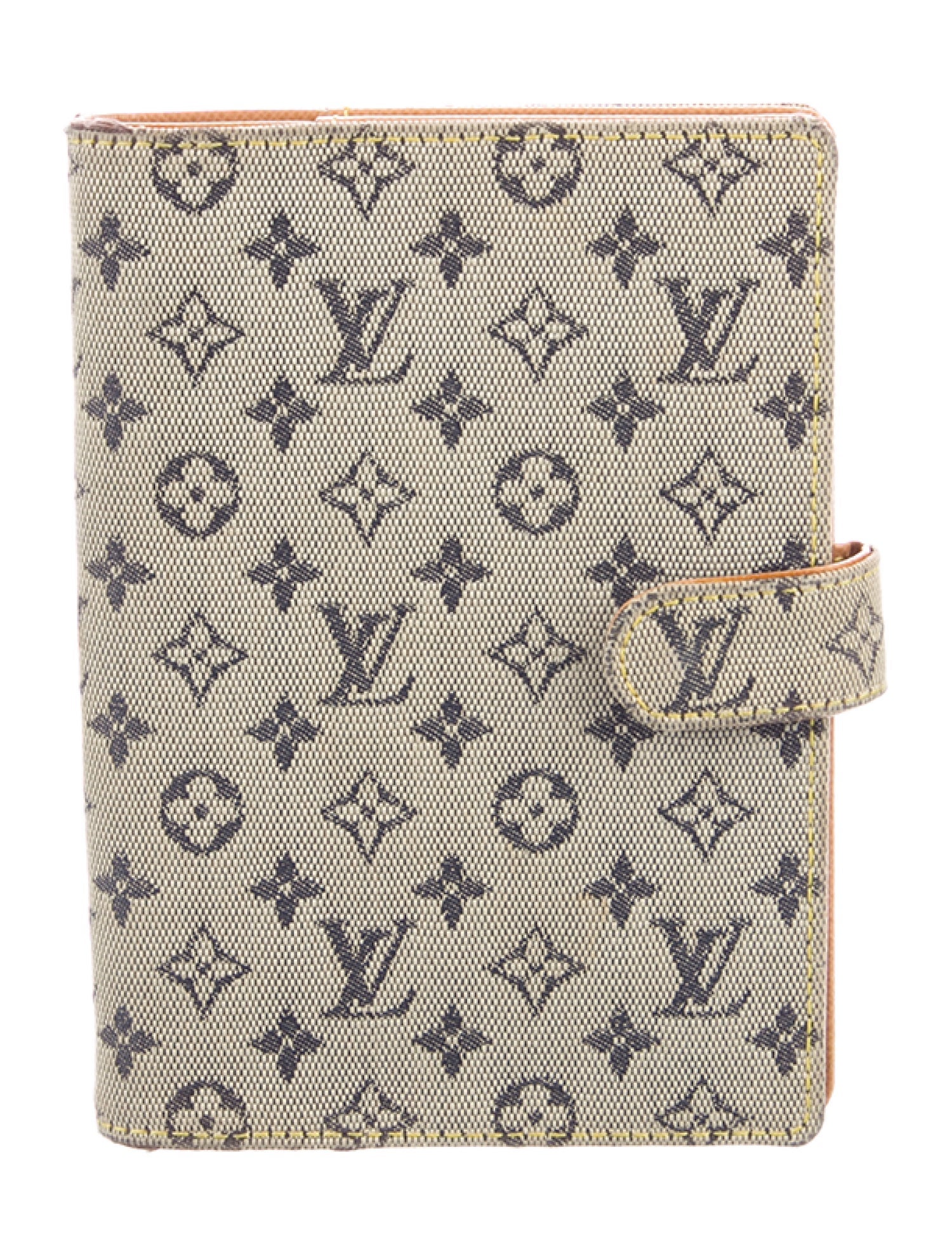 Louis Vuitton Monogram Mini Lin Small Ring Agenda Cover - Blue Books ...