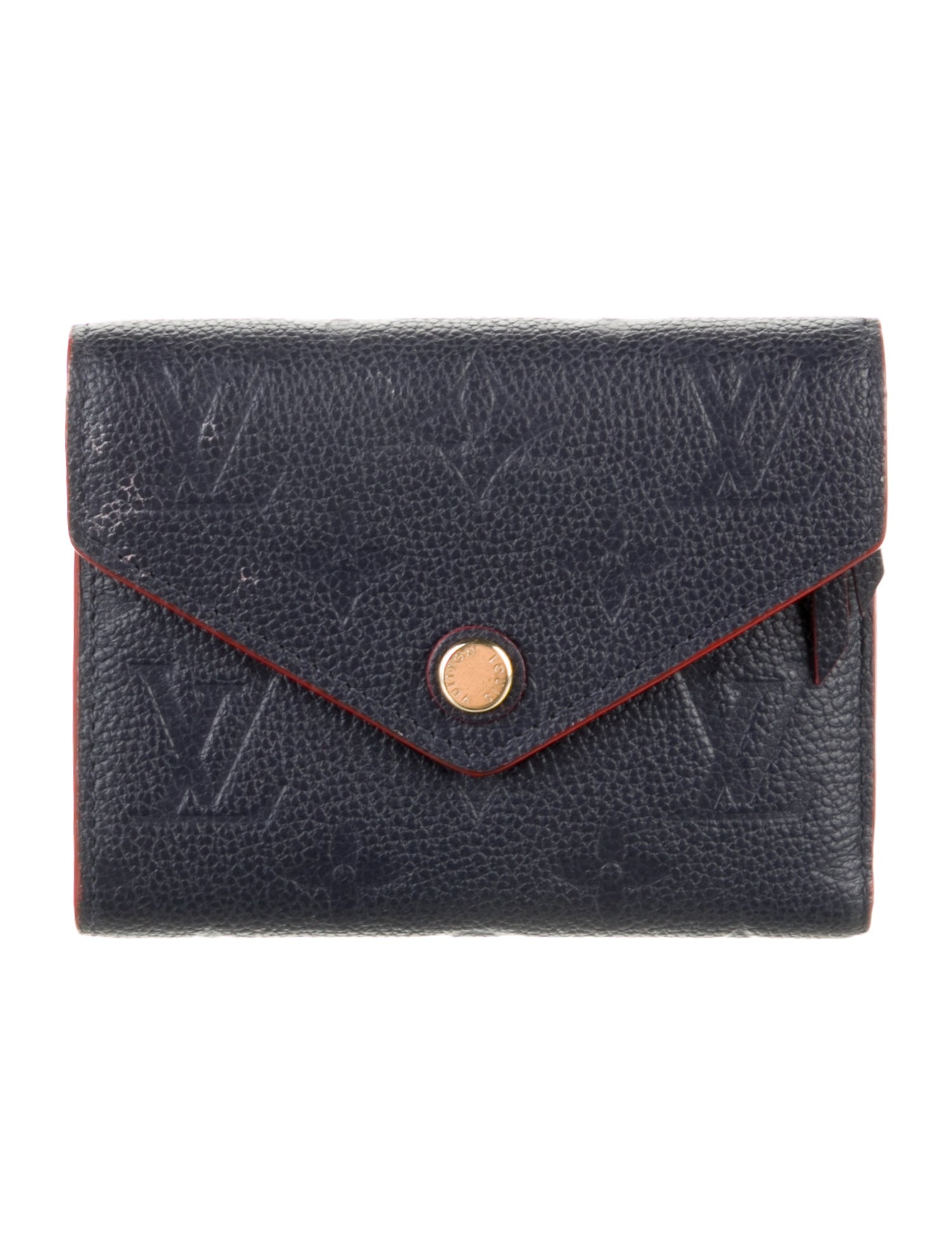 Louis Vuitton LV Monogram Empreinte Leather Victorine Wallet - Blue ...