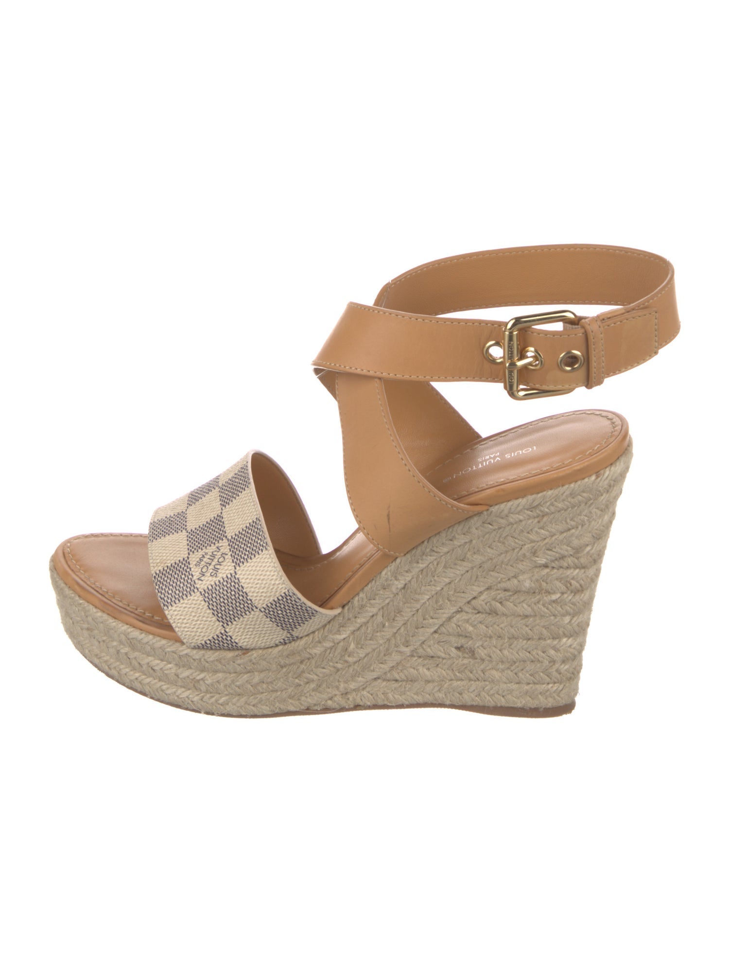 Louis Vuitton Damier Azur Pattern Espadrilles - Neutrals Sandals, Shoes ...