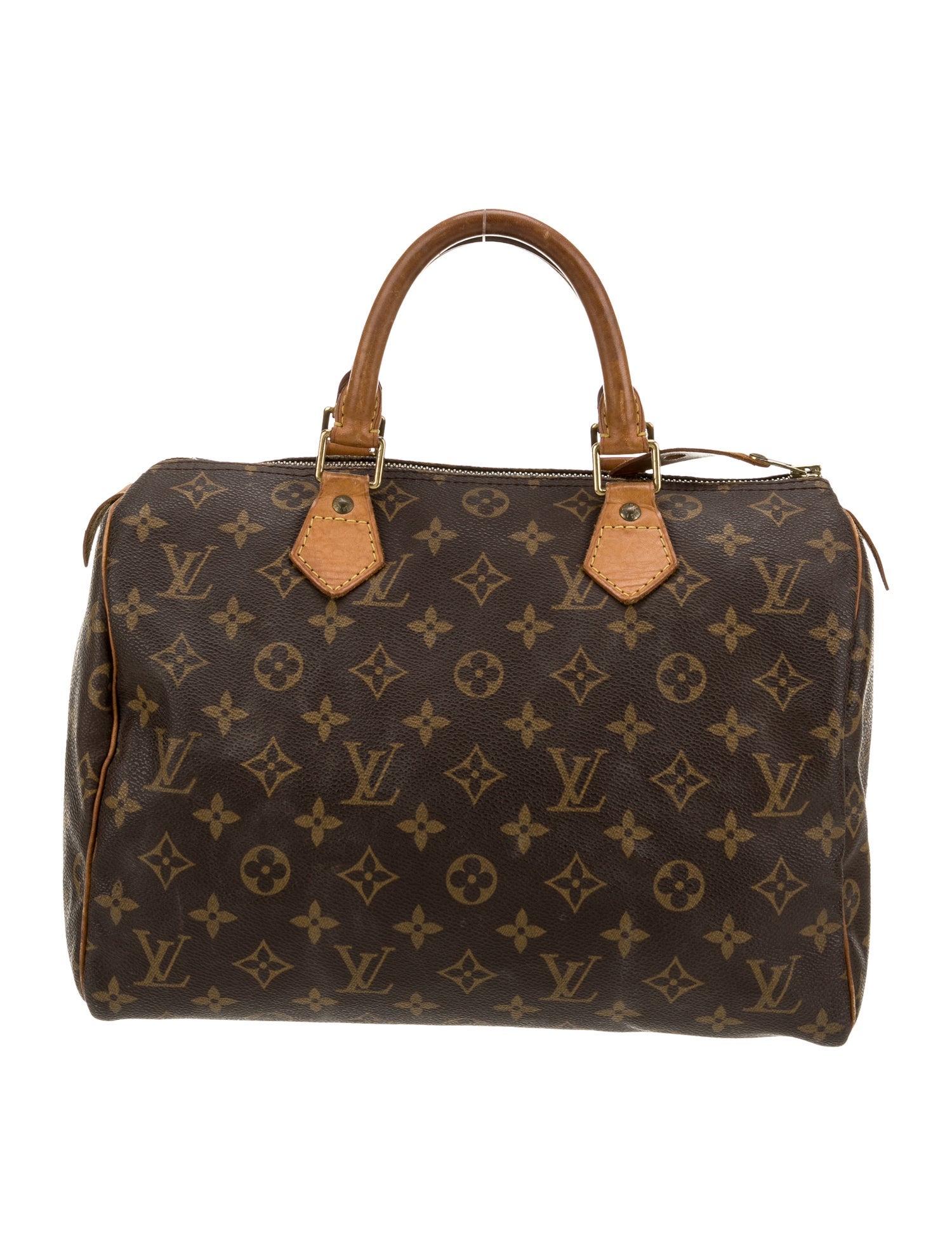 Louis Vuitton LV Monogram Speedy 30 - Brown Handle Bags, Handbags ...