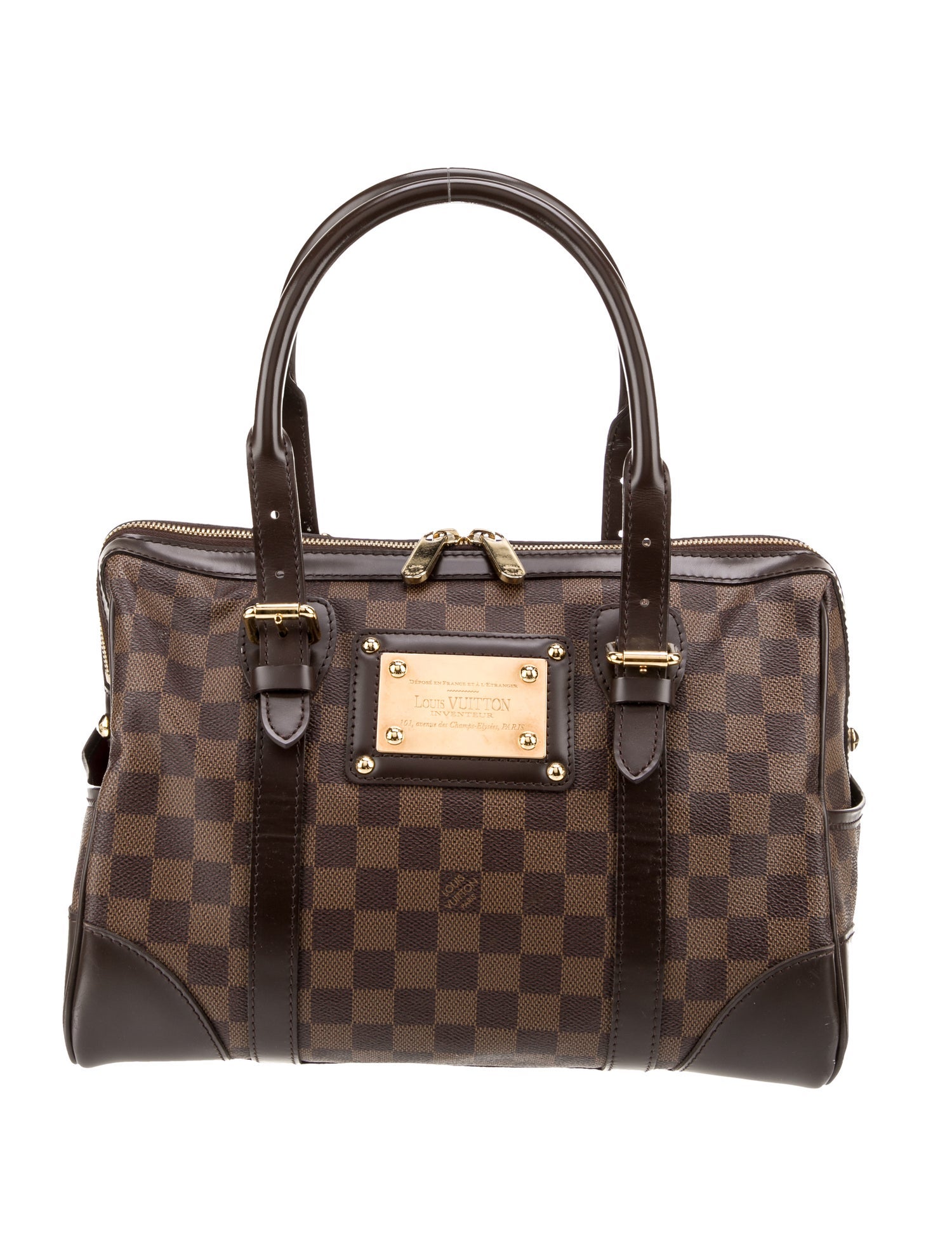 Louis Vuitton Damier Ebene Berkeley - Brown Handle Bags, Handbags ...
