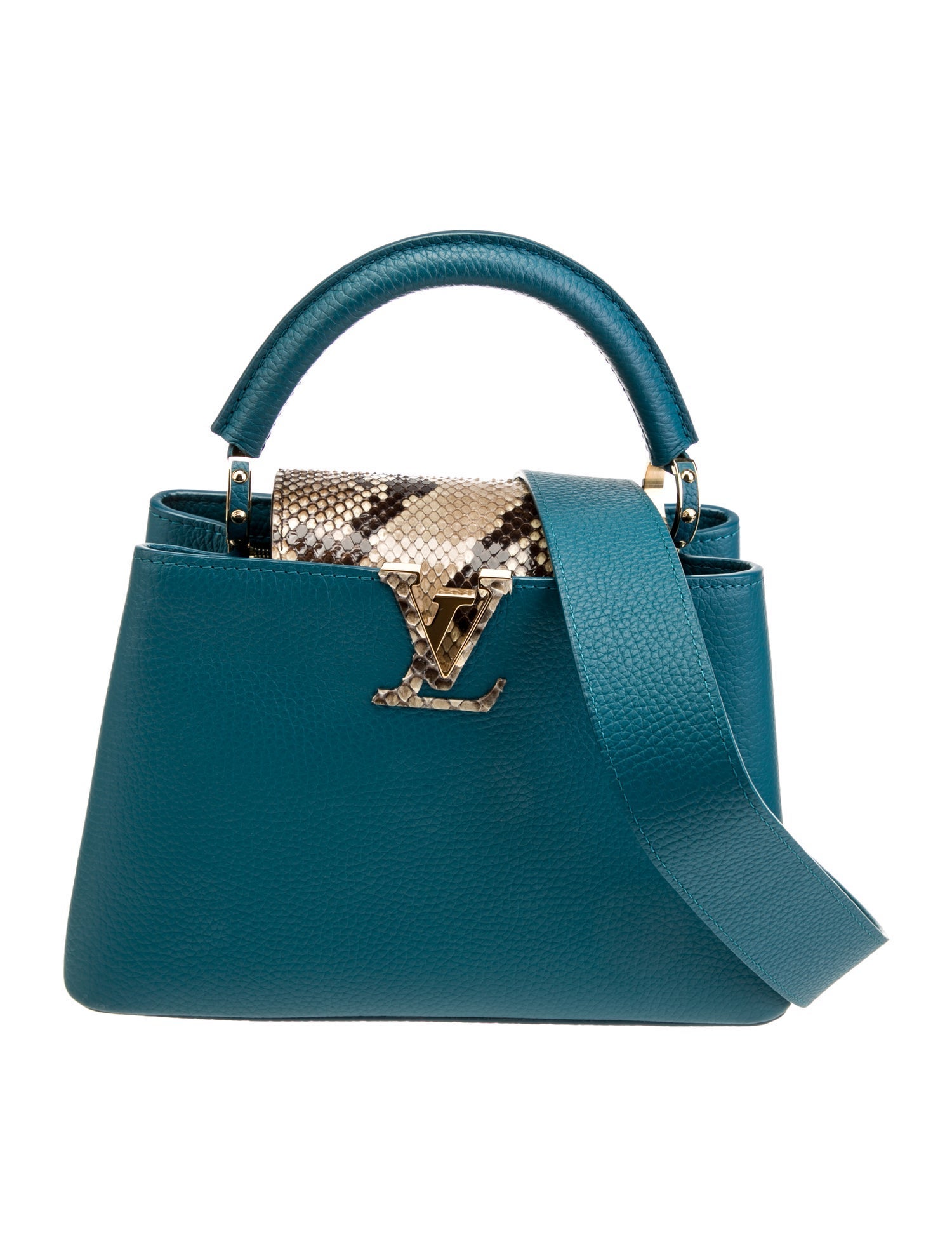 Louis Vuitton Taurillon Leather Capucines BB - Blue Handle Bags ...
