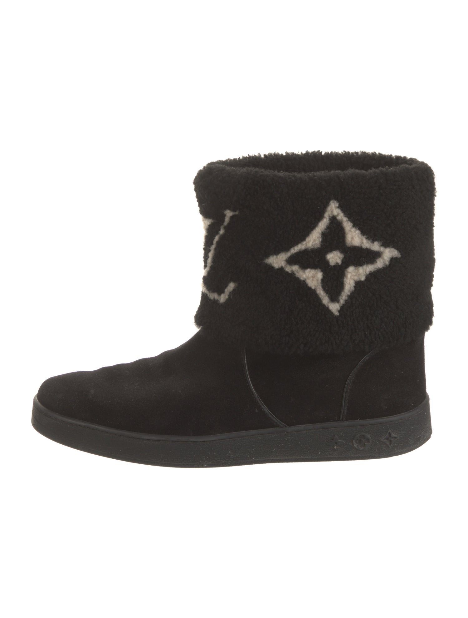 Louis Vuitton LV Monogram Suede Moto Boots - Black Boots, Shoes - LOU997165 | The RealReal