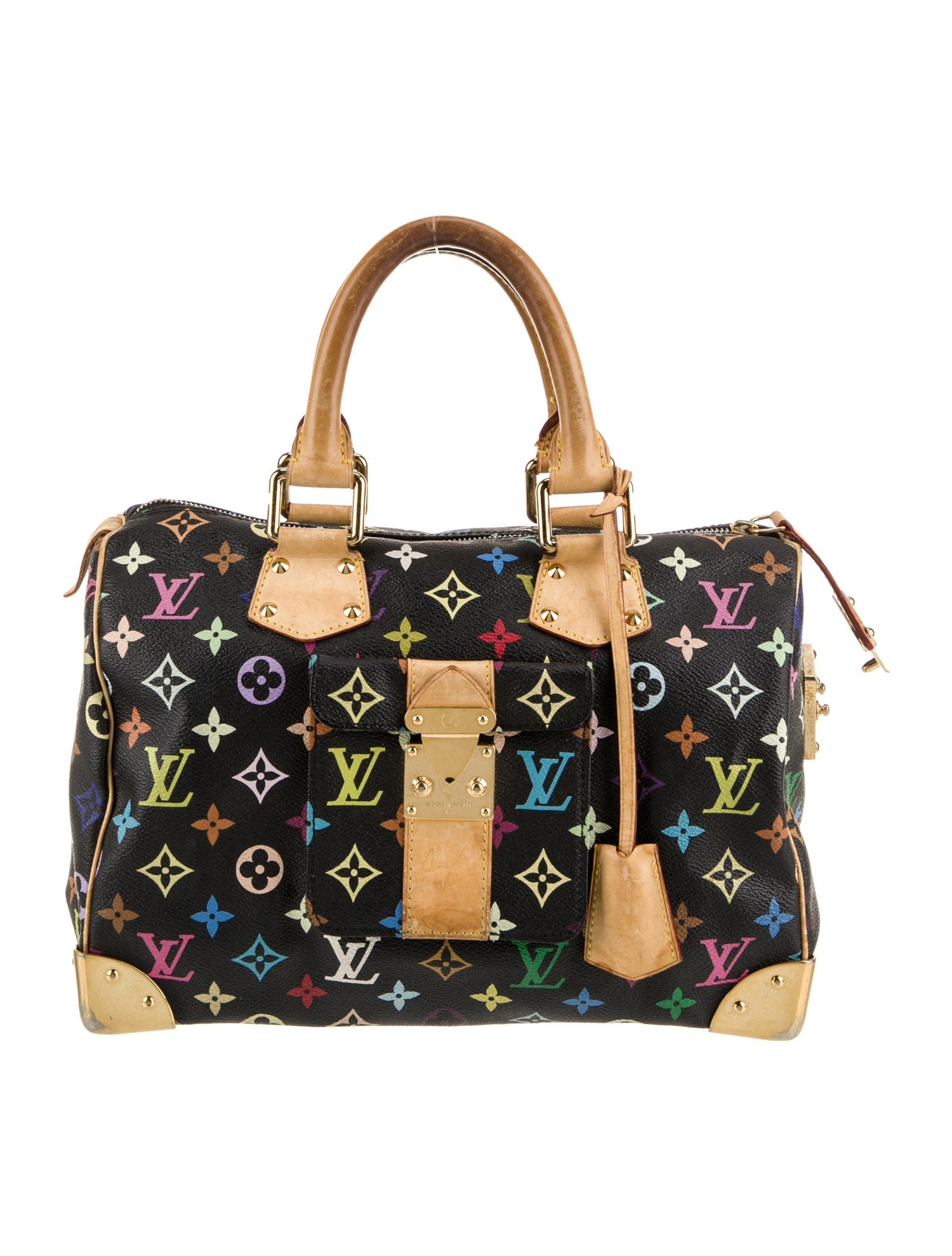 Louis Vuitton Multicolore Monogram Speedy 30 Vintage - Black Handle ...