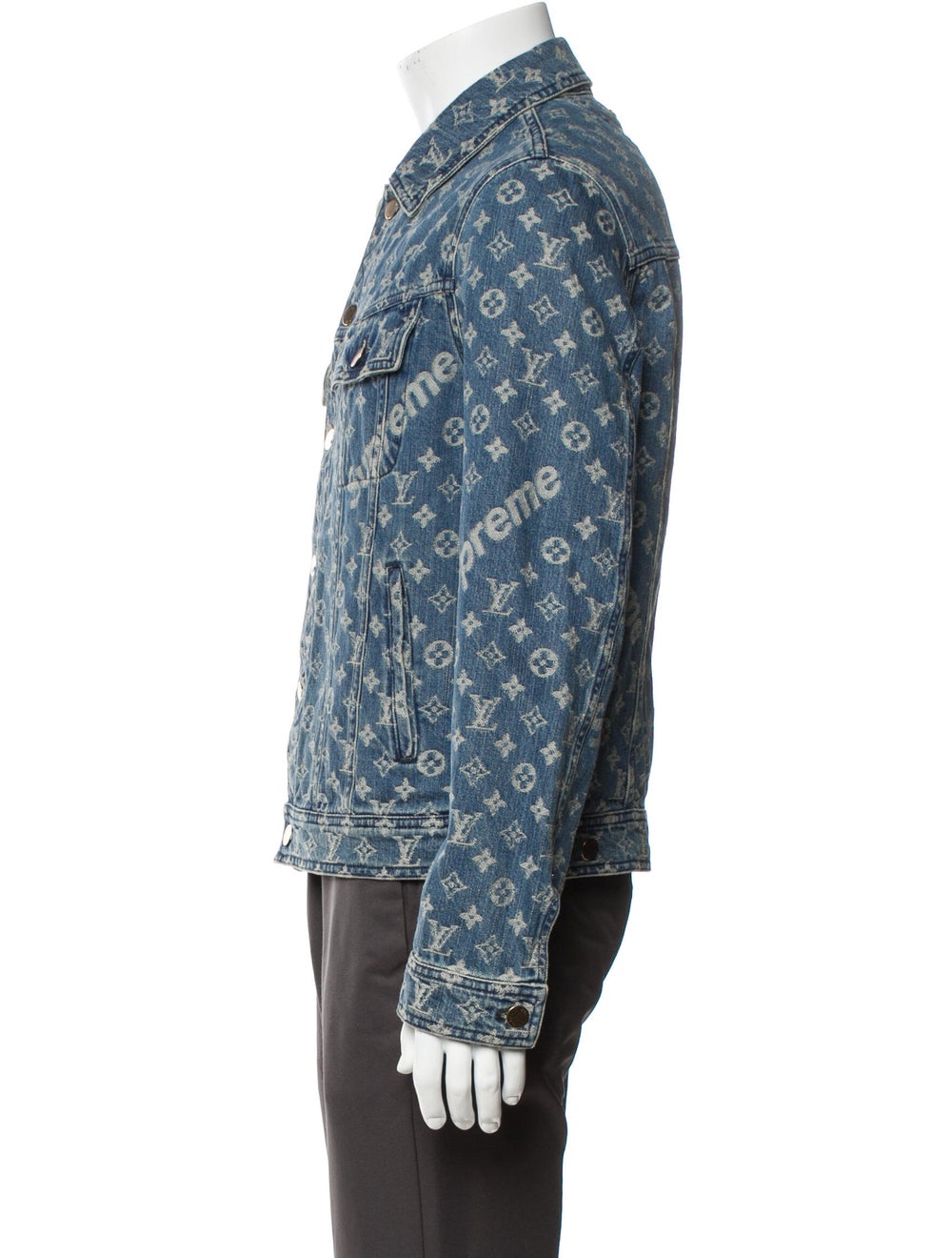 Louis Vuitton x Supreme 2017 Denim Trucker Jacket - Blue Outerwear ...