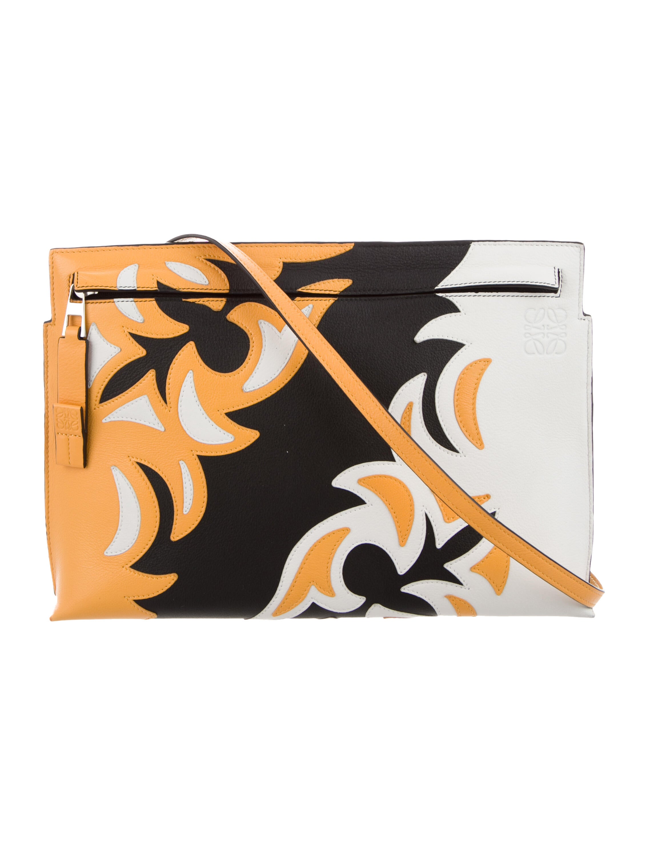 Loewe T Paneled Leather Pouch - Black Clutches, Handbags - LOW28069 ...