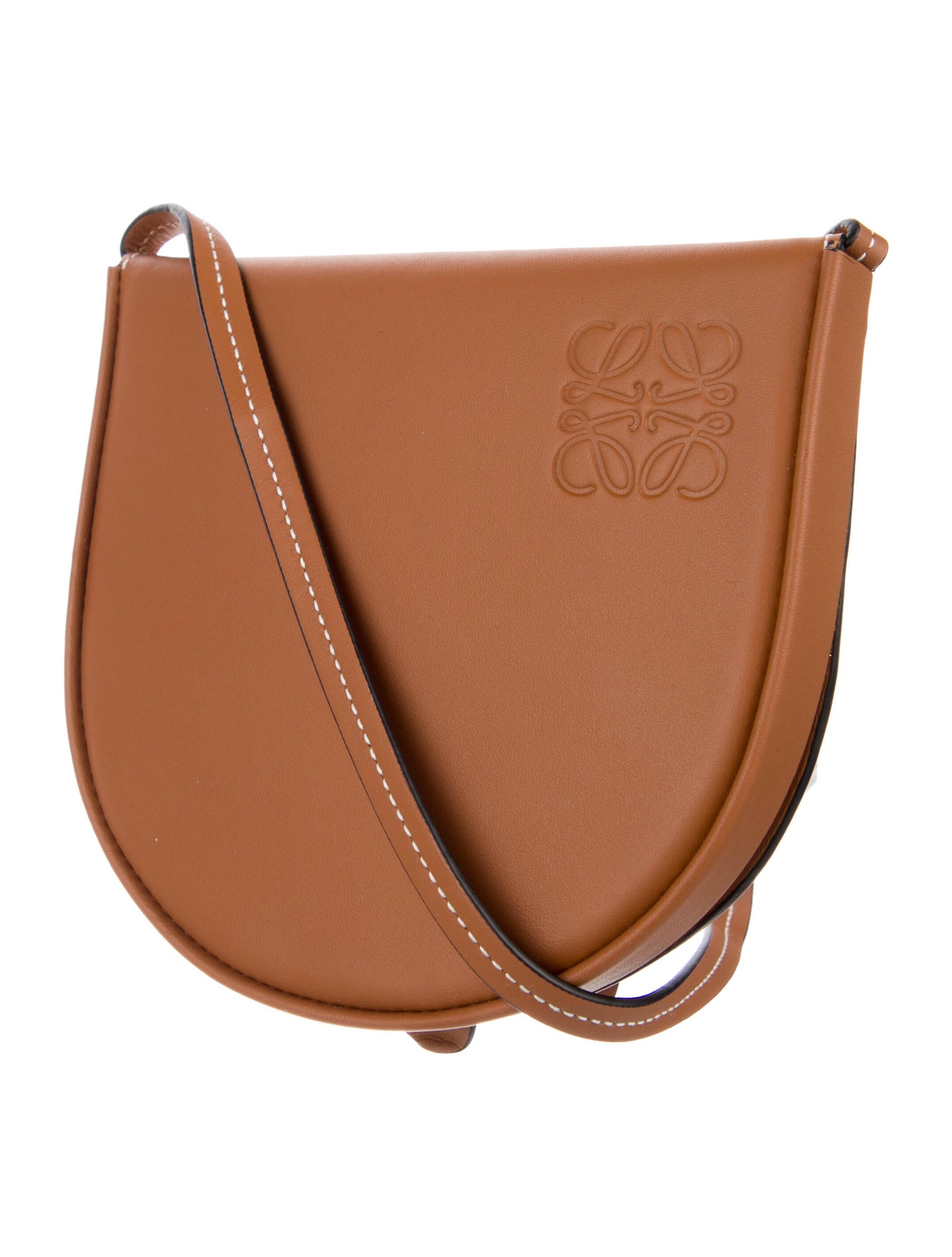 Loewe Small Heel Leather Pouch - Brown Crossbody Bags, Handbags ...