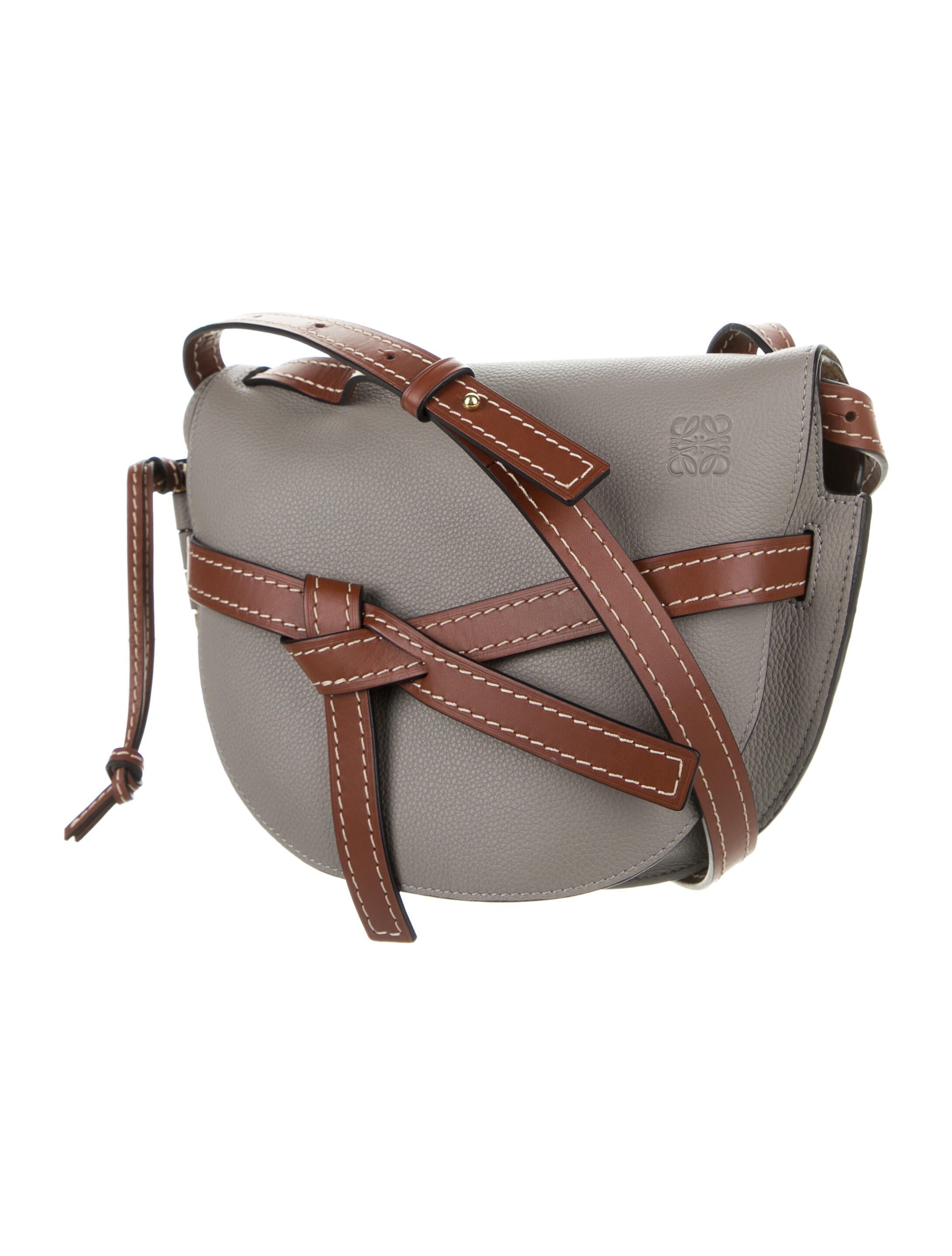 Loewe Gate Crossbody Bag - Grey Shoulder Bags, Handbags - LOW42375 ...