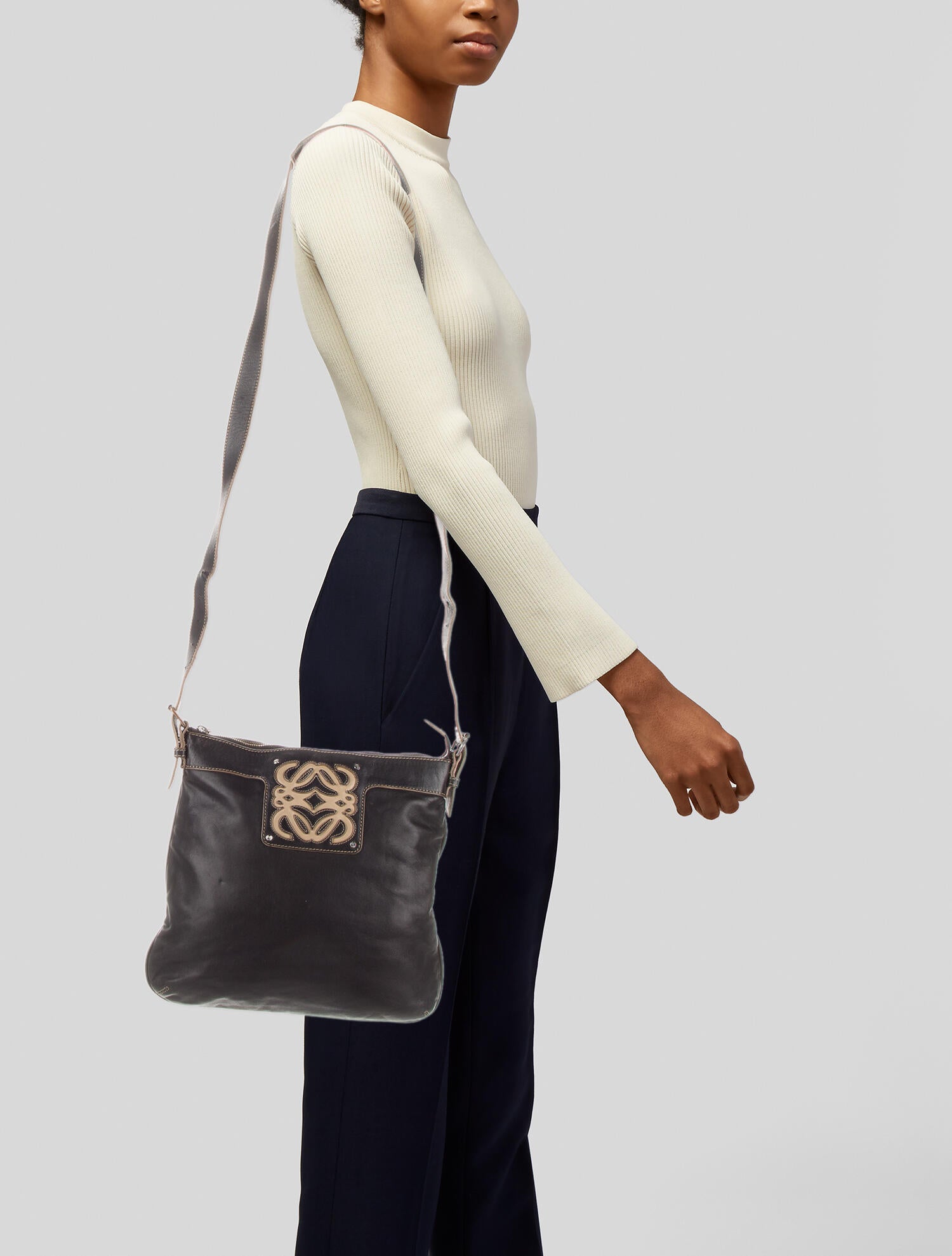 Loewe Vintage Anagram Crossbody Bag - Black Crossbody Bags, Handbags ...