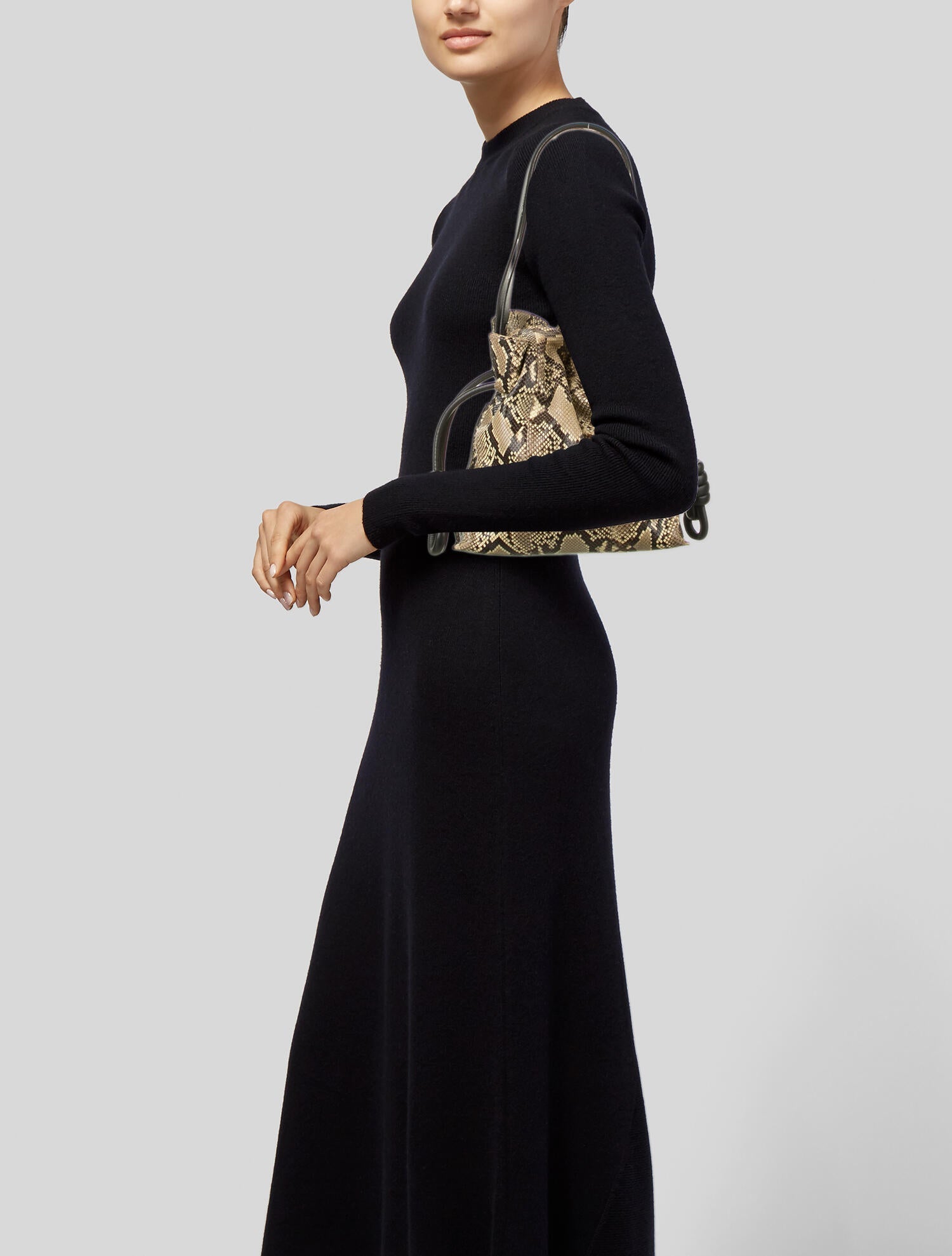 Loewe Python Small Flamenco Knot Bag - Brown Shoulder Bags, Handbags ...
