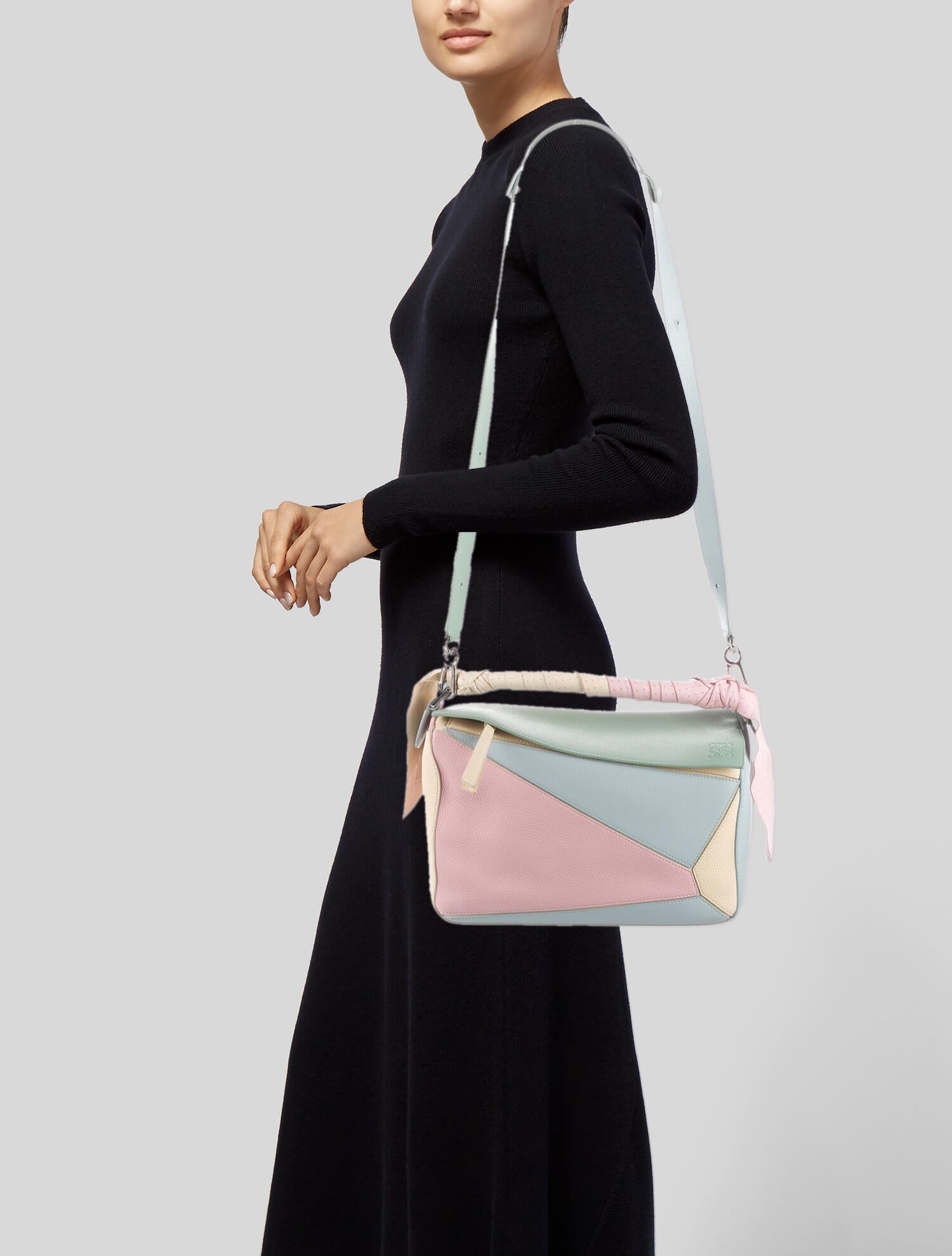 Loewe Large Puzzle Wrap Bag - Green Handle Bags, Handbags - LOW43535 ...