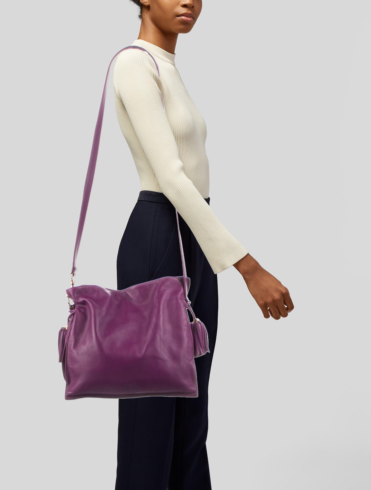 Loewe Flamenco Shoulder Bag - Purple Shoulder Bags, Handbags - LOW43733 ...