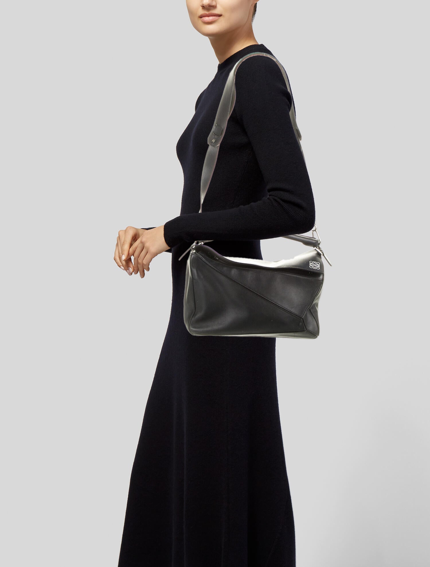 Loewe Small Puzzle Bag - Black Shoulder Bags, Handbags - LOW44907 | The ...