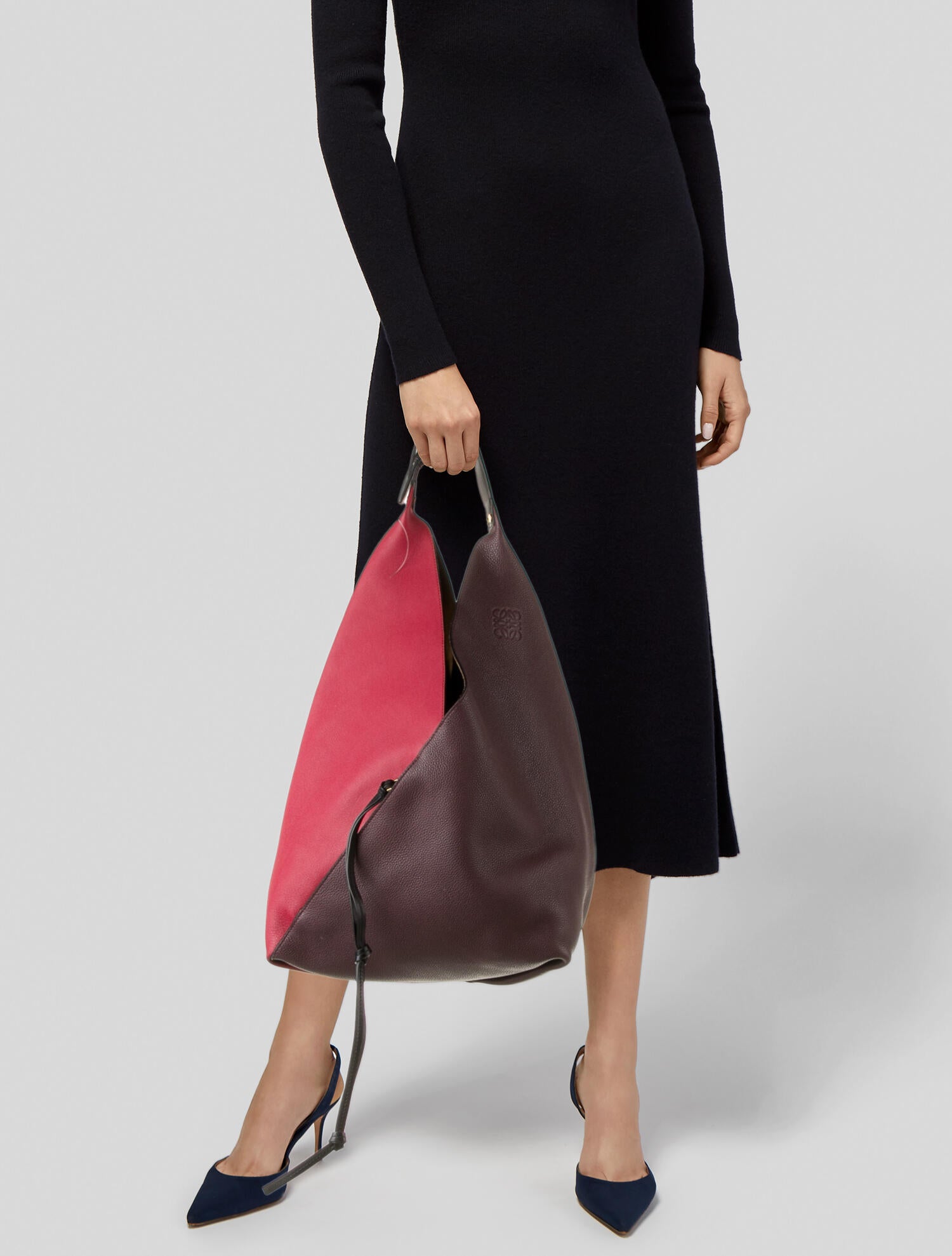 Loewe Bicolor Sling Bag - Burgundy Shoulder Bags, Handbags - LOW46199 ...