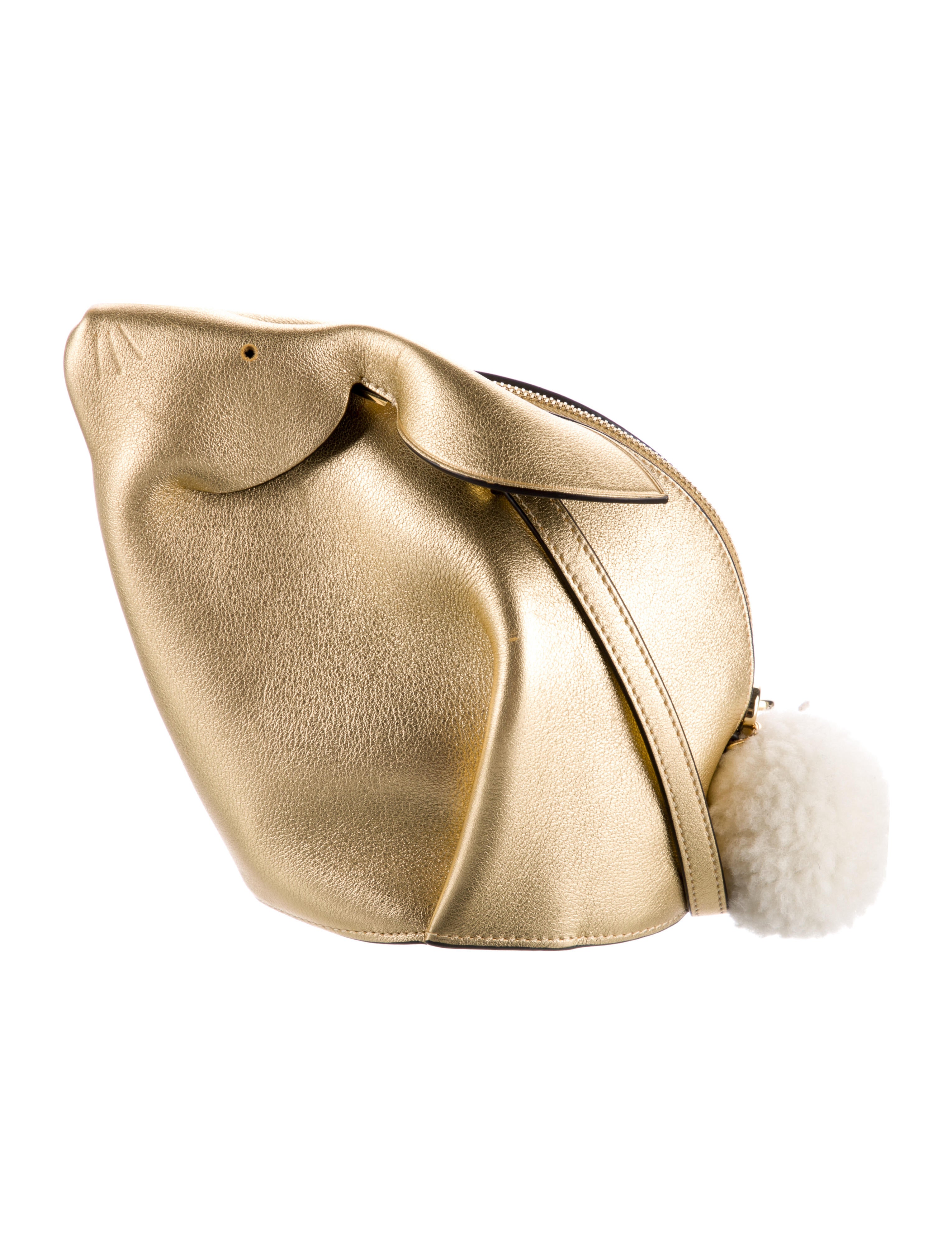 Loewe Mini Bunny Crossbody Bag - Gold Crossbody Bags, Handbags ...