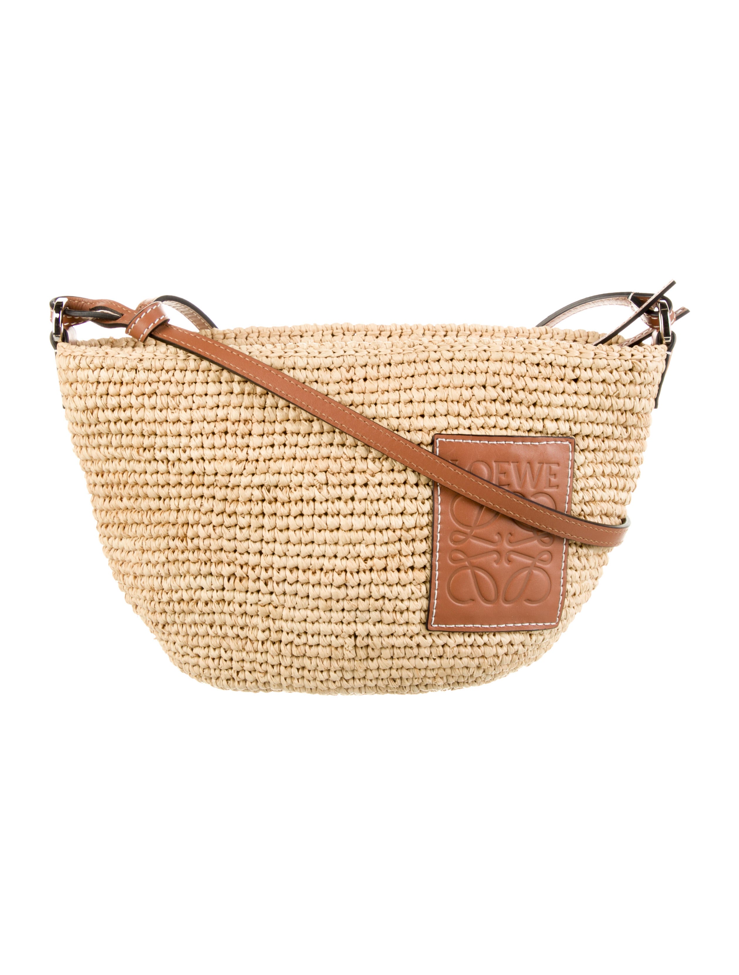 Loewe Raffia Pochette Bag - Neutrals Shoulder Bags, Handbags - LOW47260 ...