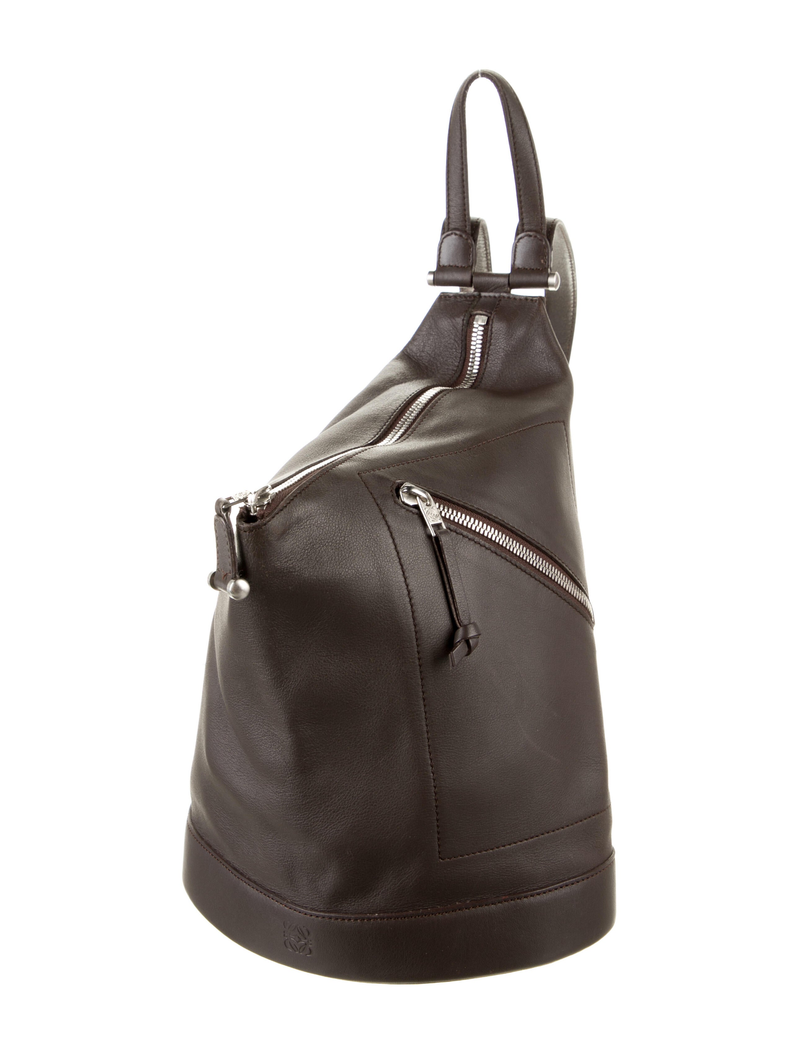 Loewe Anton Sling Backpack - Brown Backpacks, Handbags - LOW47897 | The ...