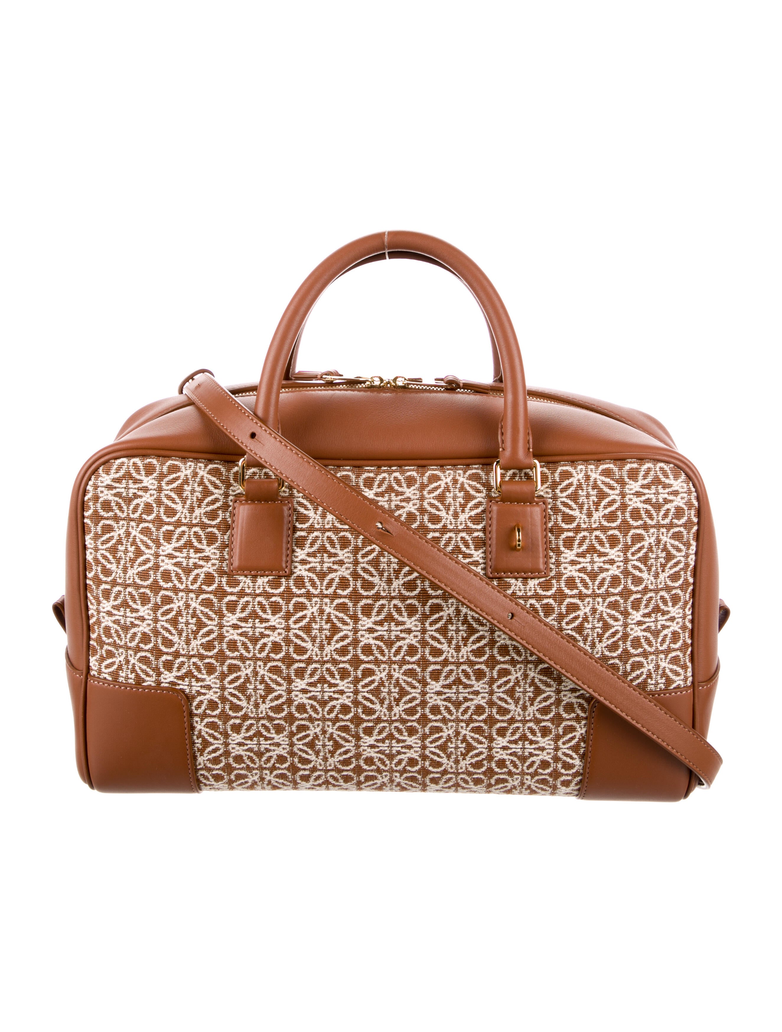 Loewe Anagram Jacquard Amazona 28 w/Tags - Brown Handle Bags, Handbags ...