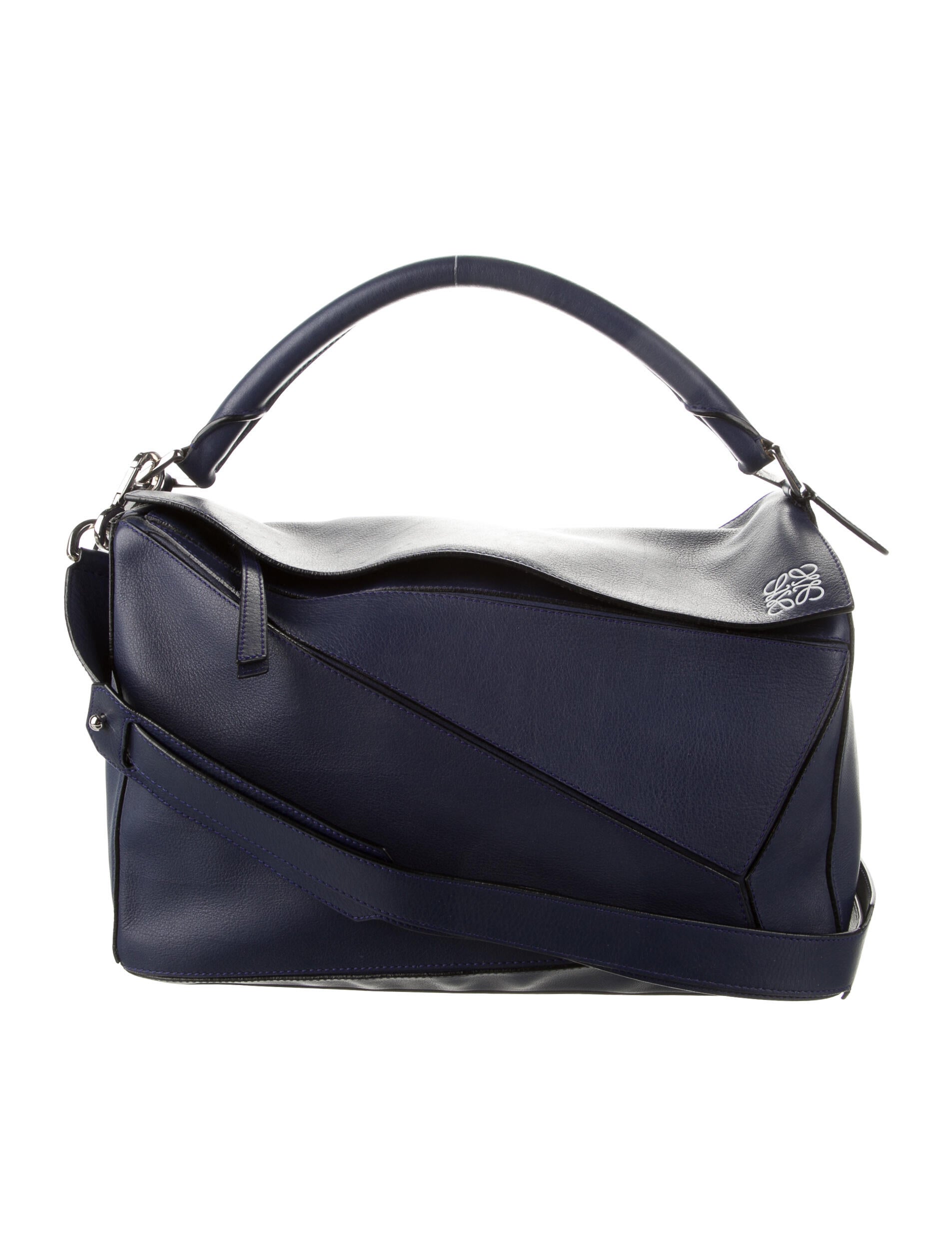 Loewe Large Puzzle Bag - Blue Shoulder Bags, Handbags - LOW48367 | The ...