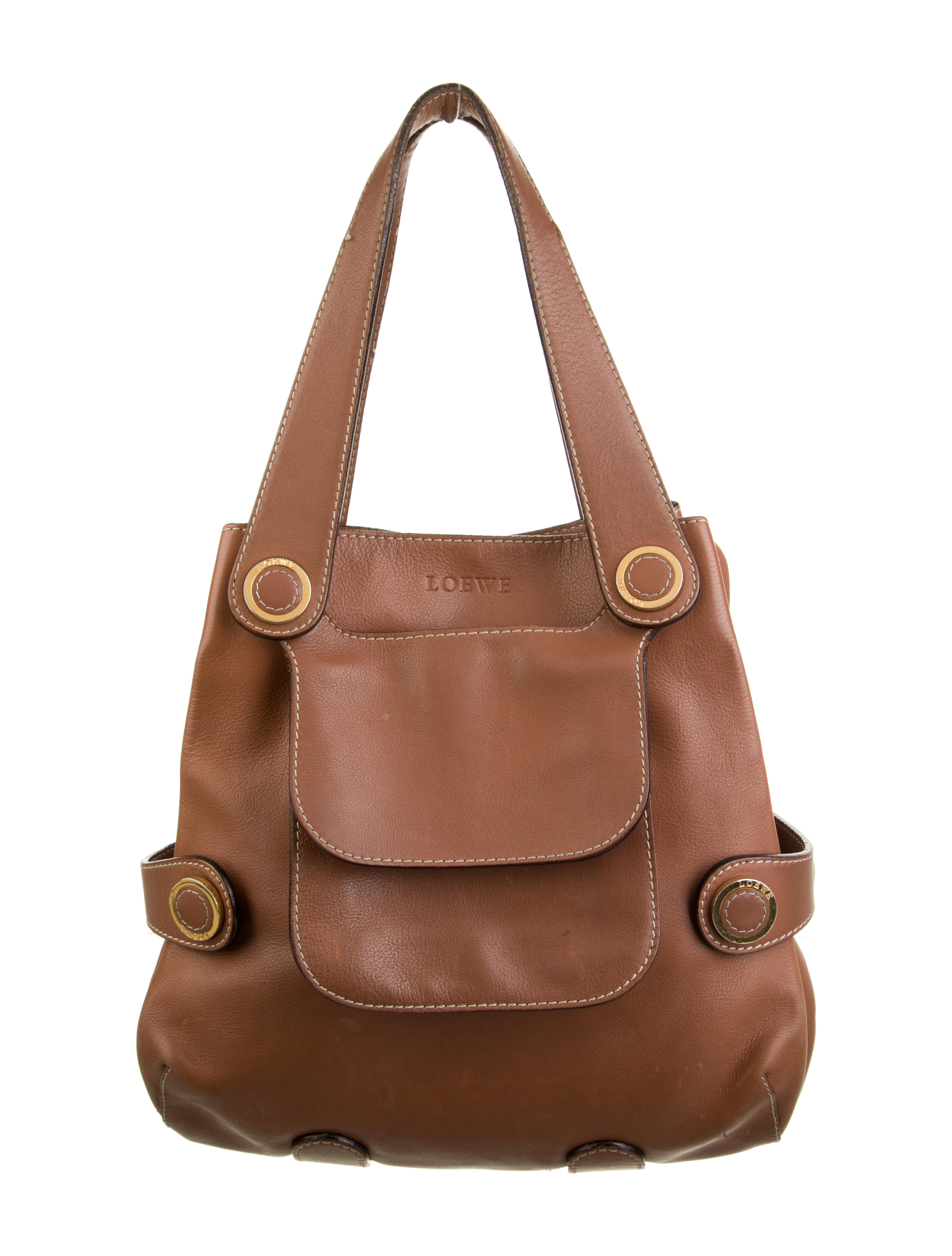 Loewe Leather Shoulder Bag - Brown Shoulder Bags, Handbags - LOW49406 ...