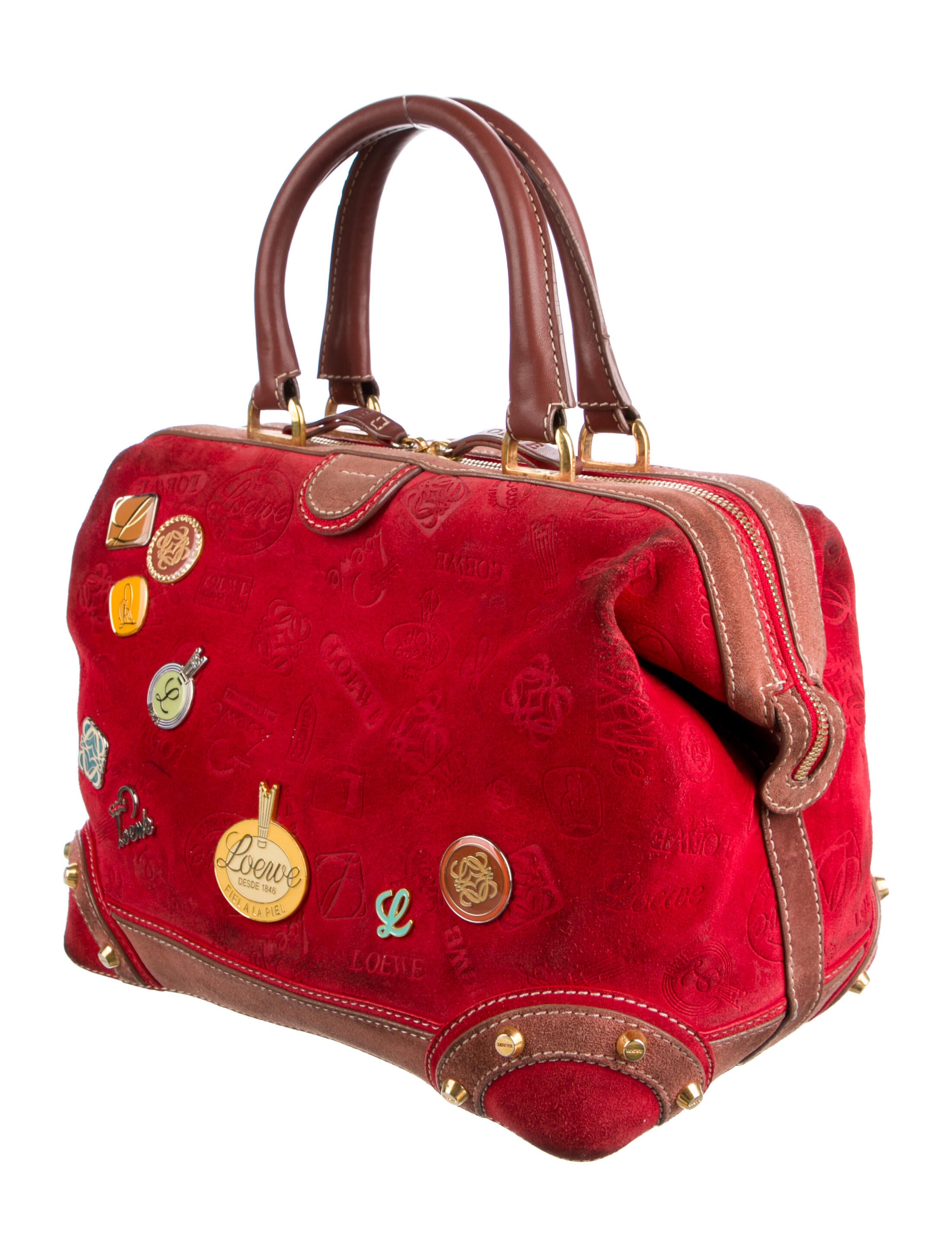 Loewe 160th Anniversary Amazona 36 Handle Bag - Red Handle Bags ...