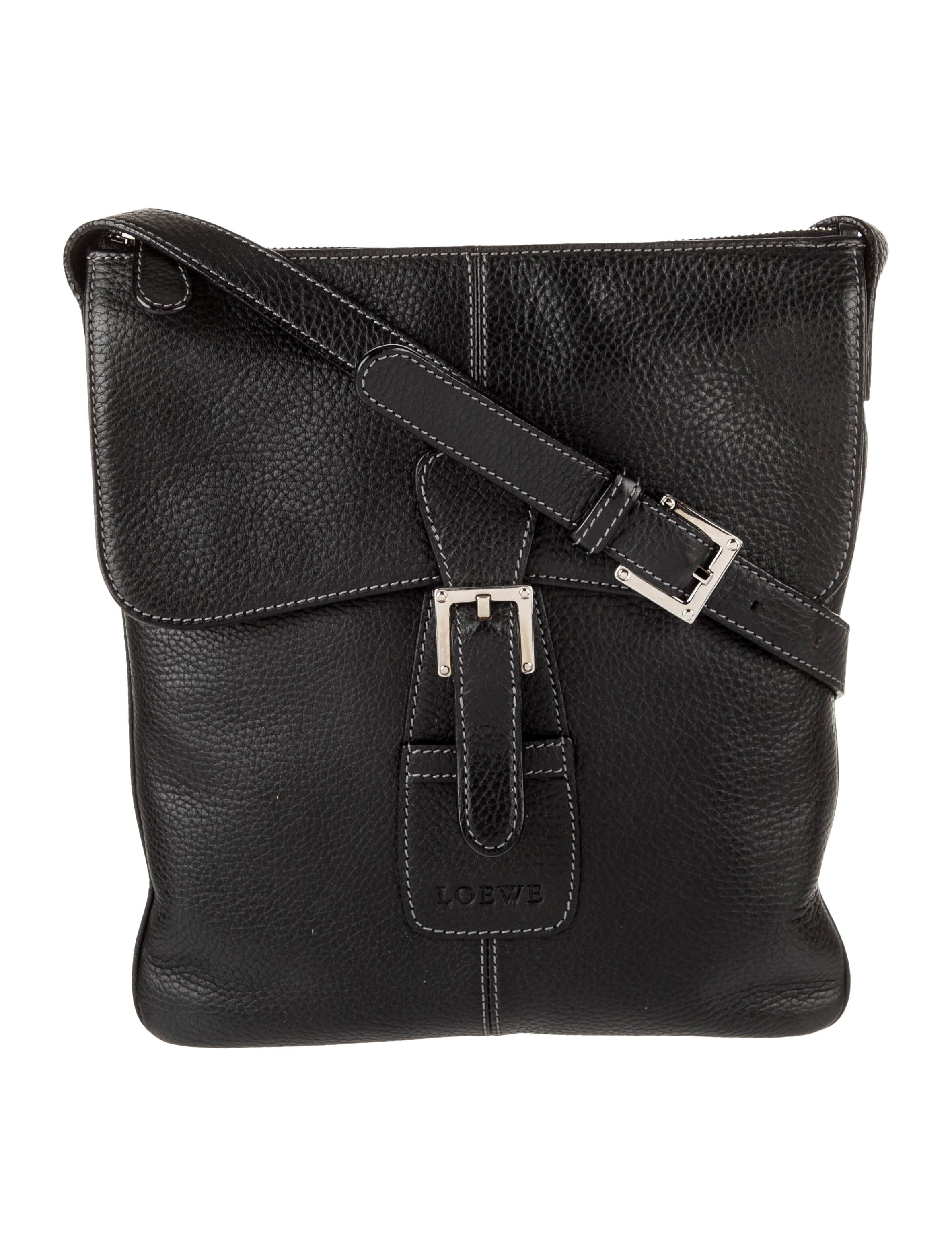Loewe Leather Crossbody Bag - Black Crossbody Bags, Handbags - LOW52573 ...
