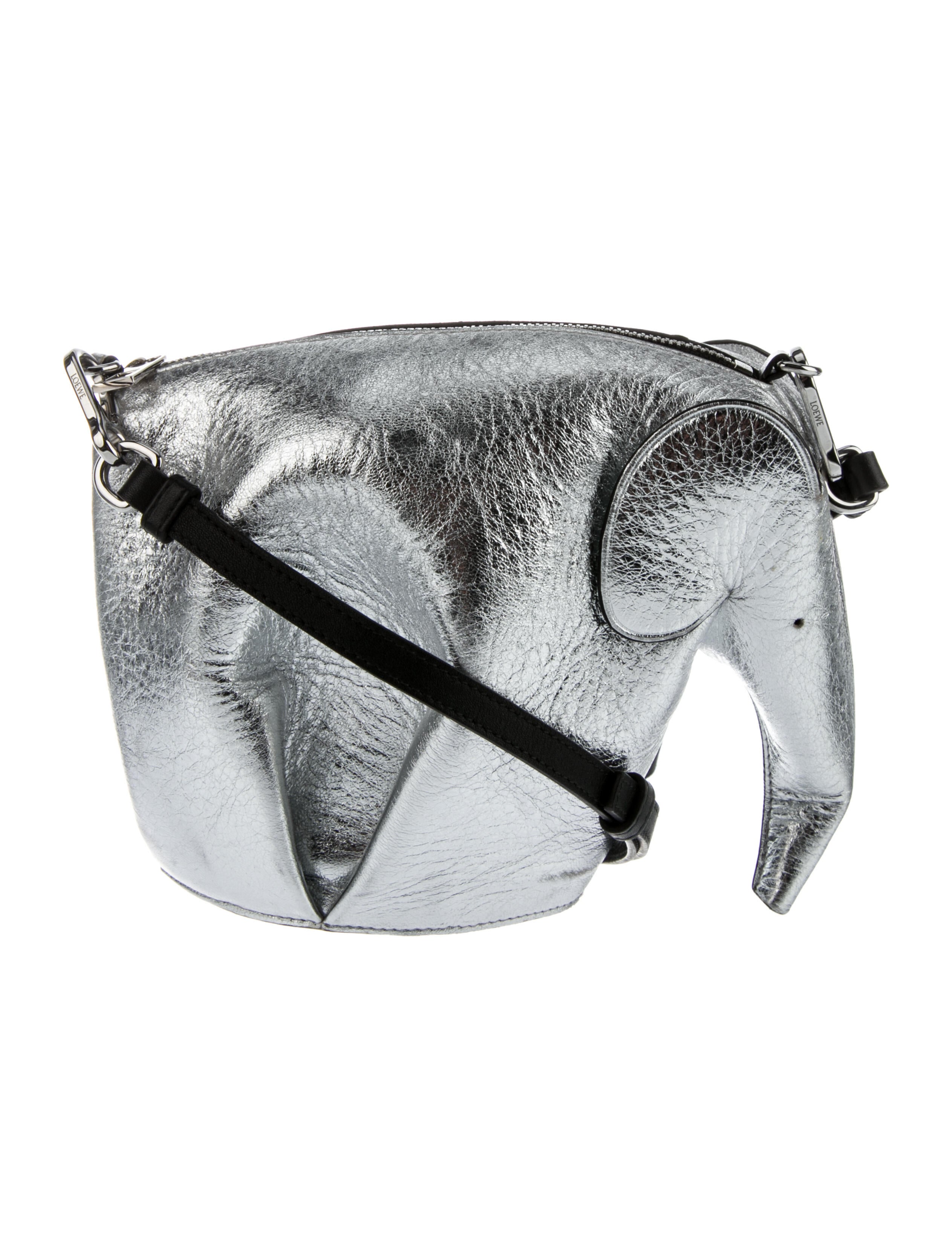 Loewe Mini Elephant Crossbody Bag - Silver Crossbody Bags, Handbags ...