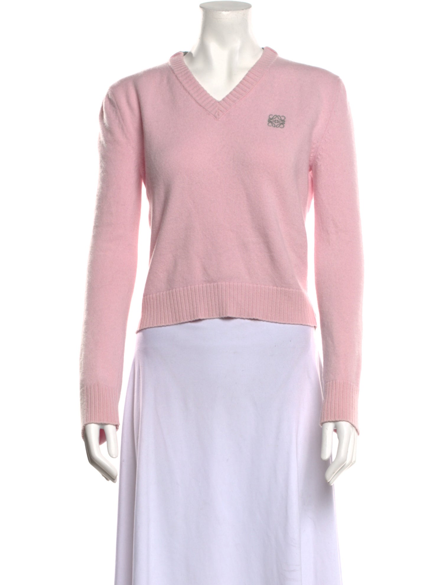 Loewe V-Neck Sweater - Pink Knitwear, Clothing - LOW53547 | The RealReal