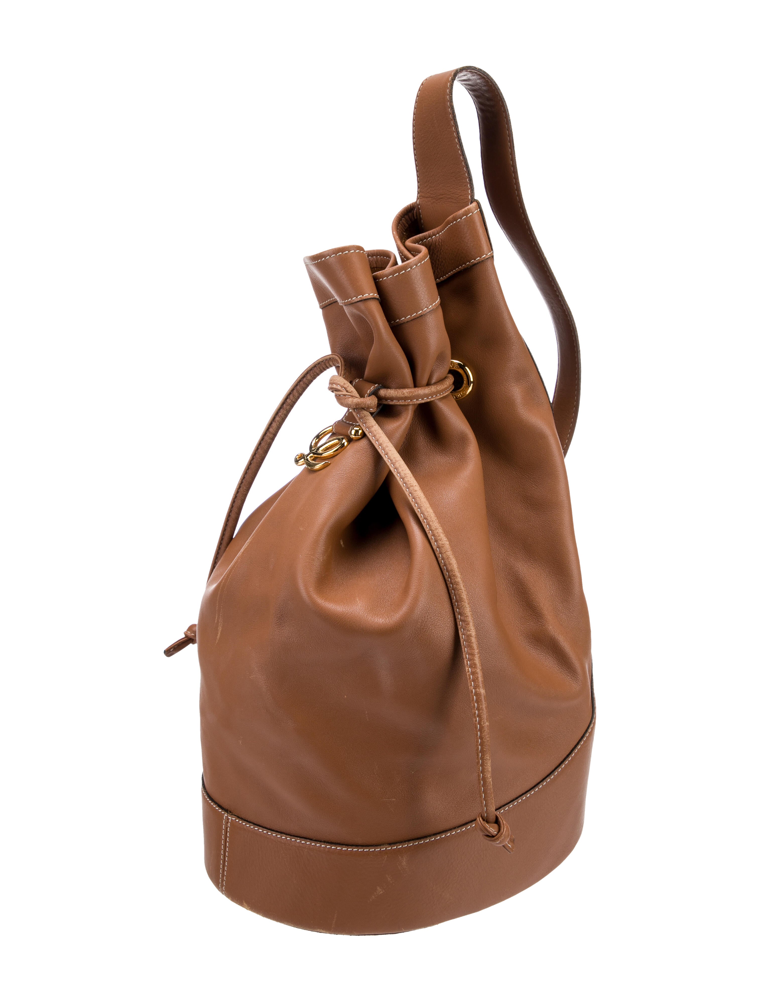 Loewe Anton Backpack w/ Pouch - Brown Bucket Bags, Handbags - LOW54363 ...