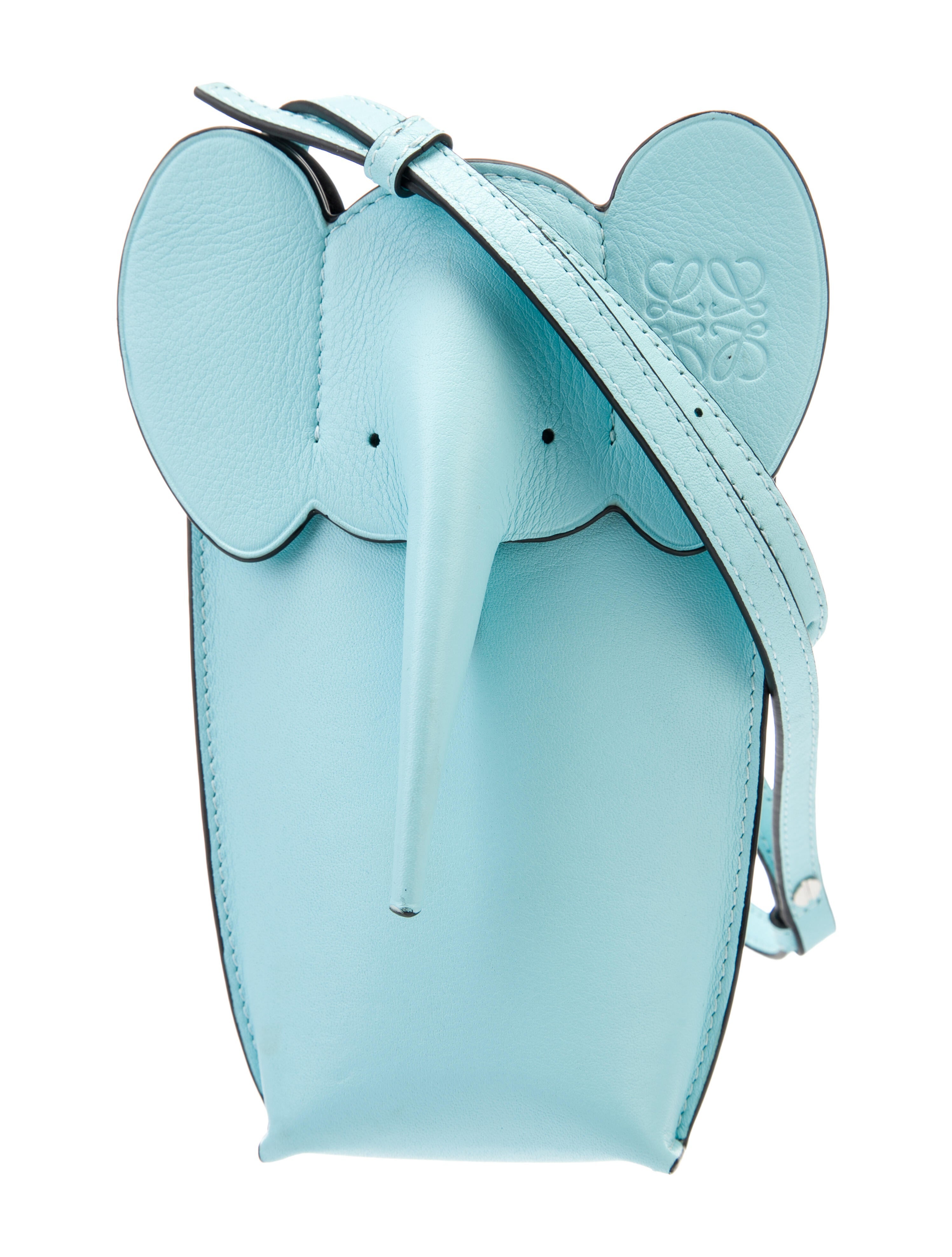 Loewe 2021 Elephant Pocket Pouch - Blue Crossbody Bags, Handbags ...