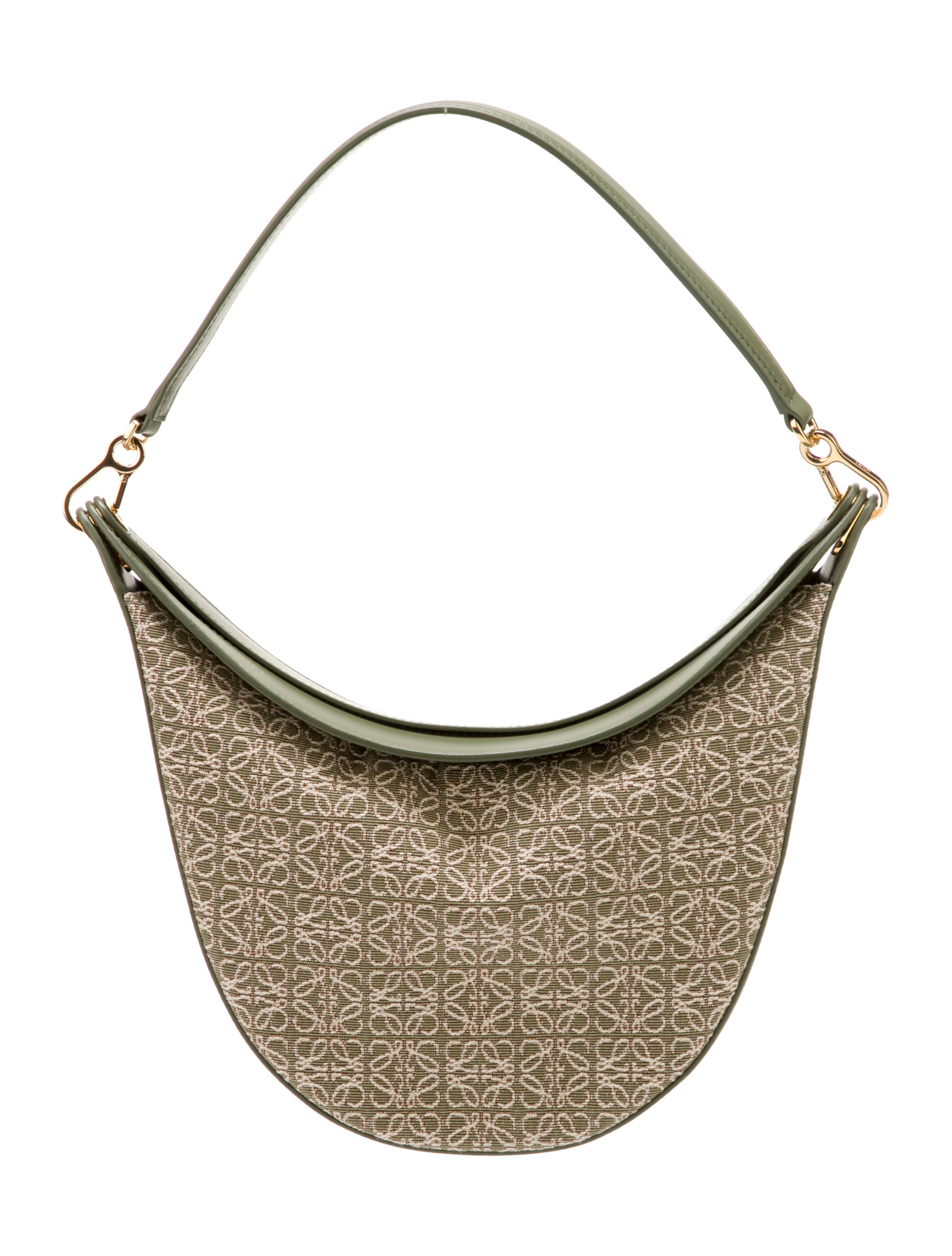 Loewe 2023 Anagram Jacquard Luna Hobo - Green Hobos, Handbags ...
