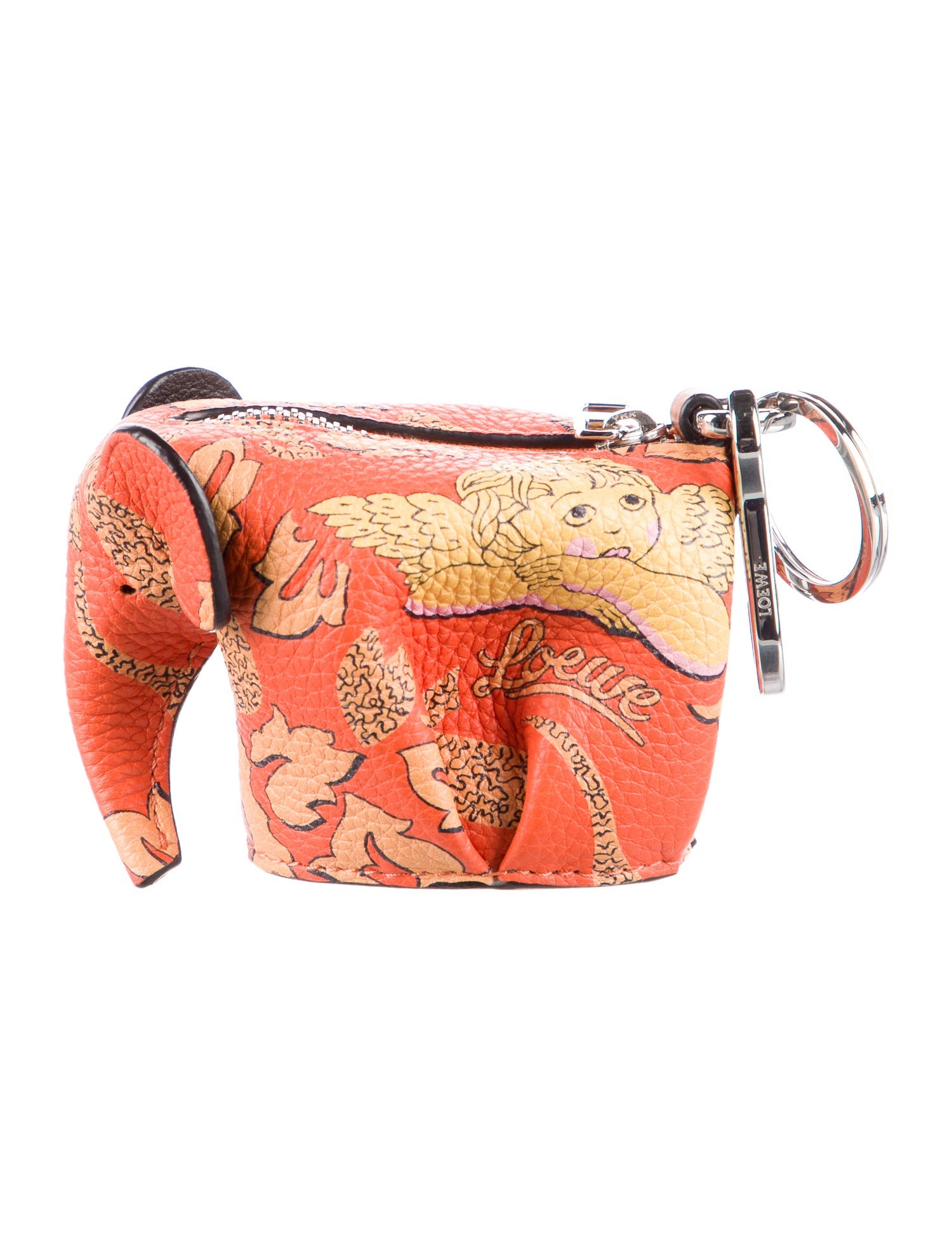 Loewe Paula Elephant Bag Charm - Orange Keychains, Accessories ...