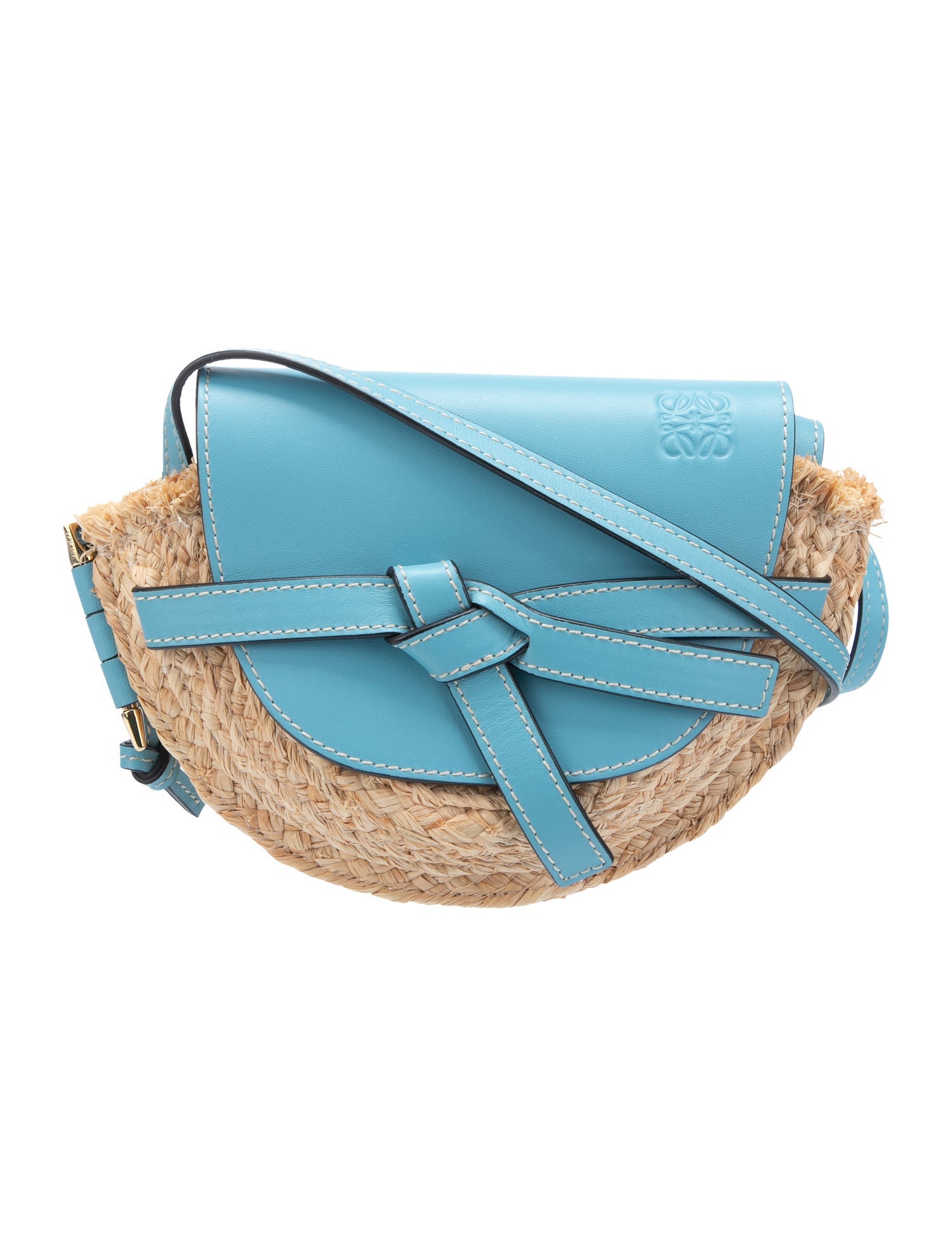 Loewe Mini Raffia Gate Bag - Neutrals Crossbody Bags, Handbags ...