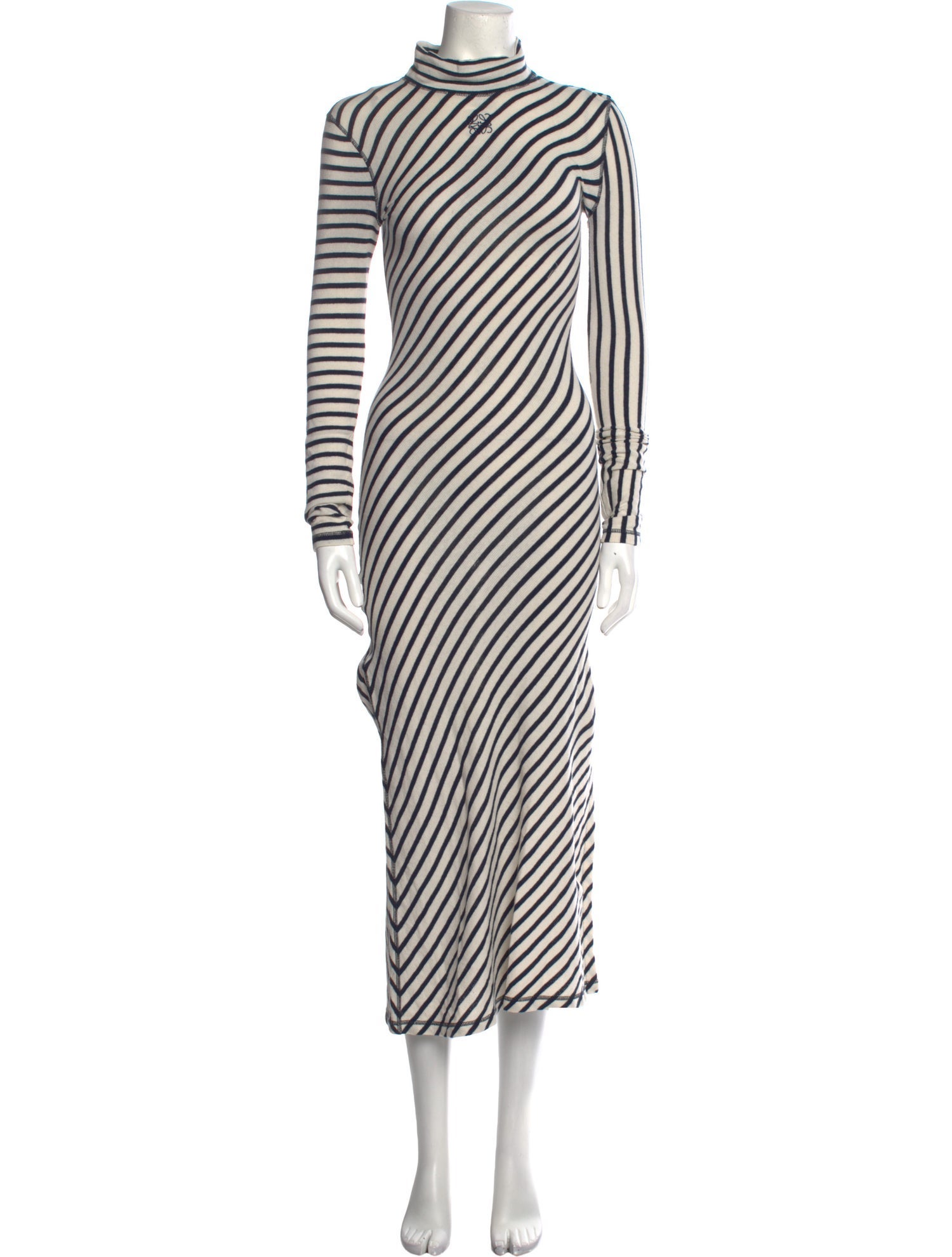 Loewe Striped Midi Length Dress - Neutrals Dresses, Clothing - LOW56510 ...