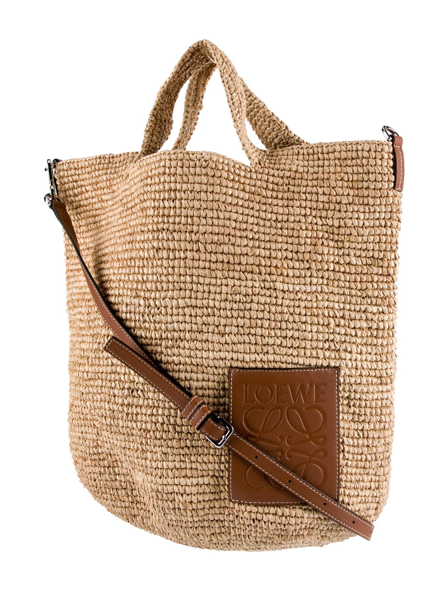 Loewe 2021 Medium Slit Raffia Tote - Neutrals Totes, Handbags ...